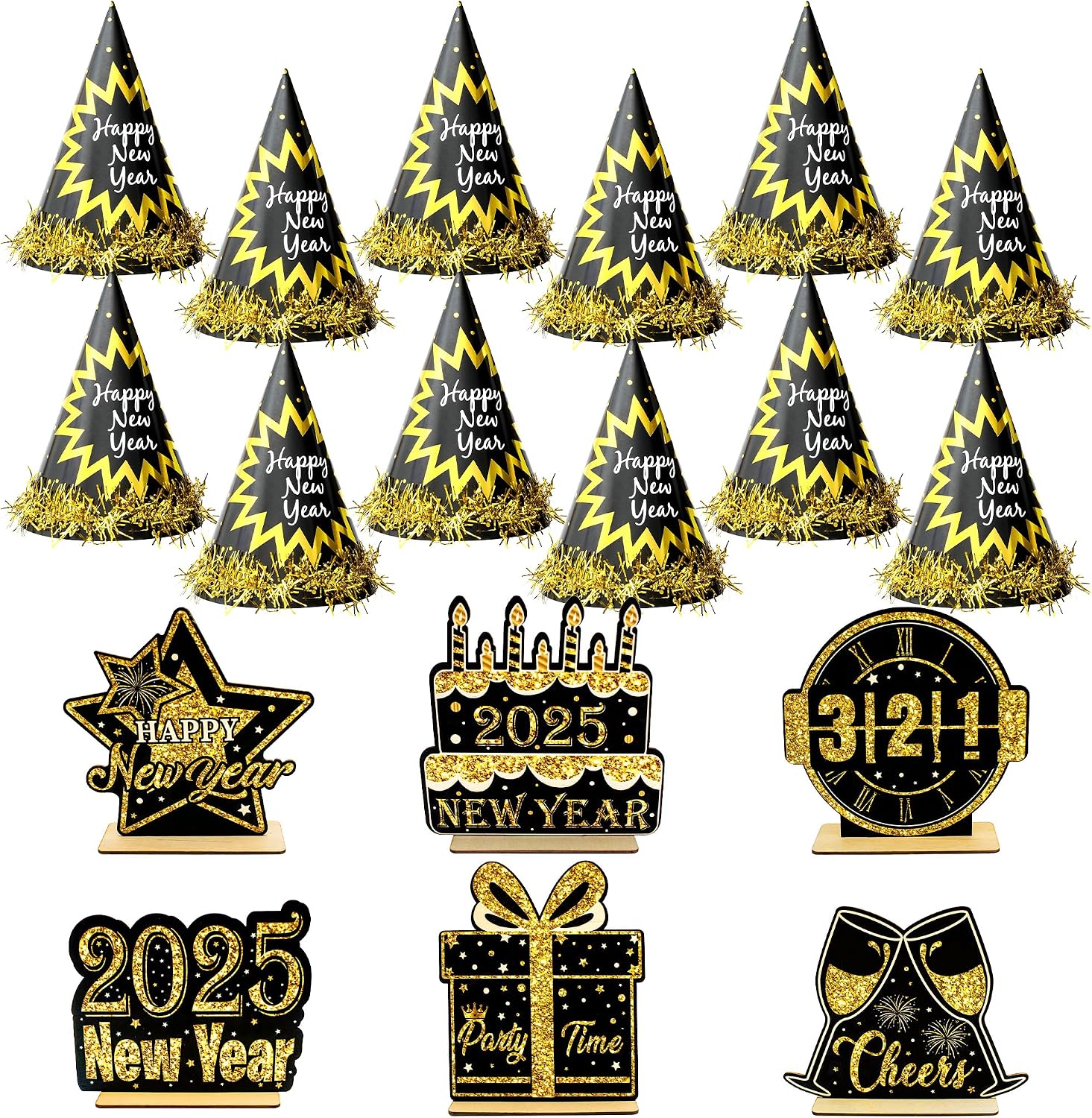 Amazon.com: KatchOn, Happy New Years Hats 2025 - Pack of 18 | New Years ...