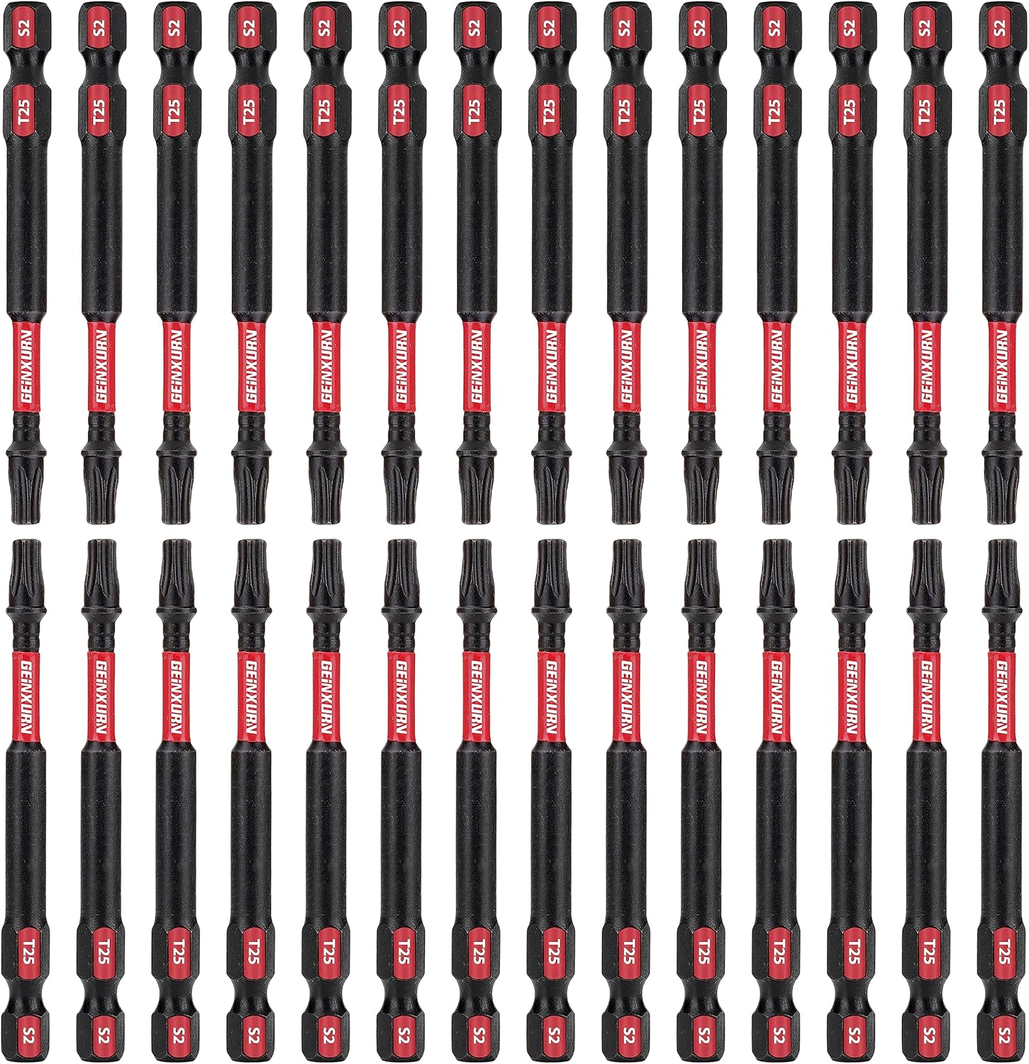GEINXURN 30 Pieces T25 3In. Impact Tough Magnetic #25 Torx Head Power ...