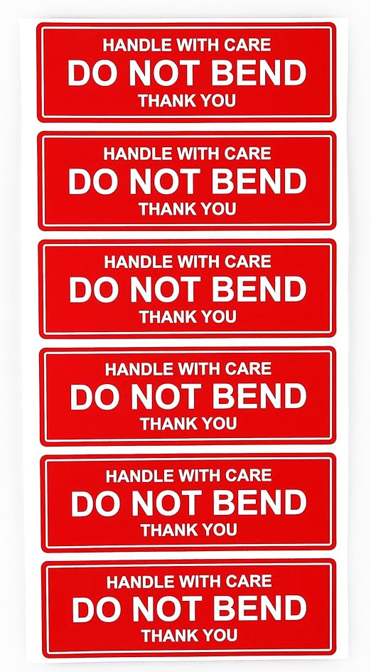 Do Not Bend Shipping Sticker,100 1x3 inch Do Not Bend Sticker Office ...
