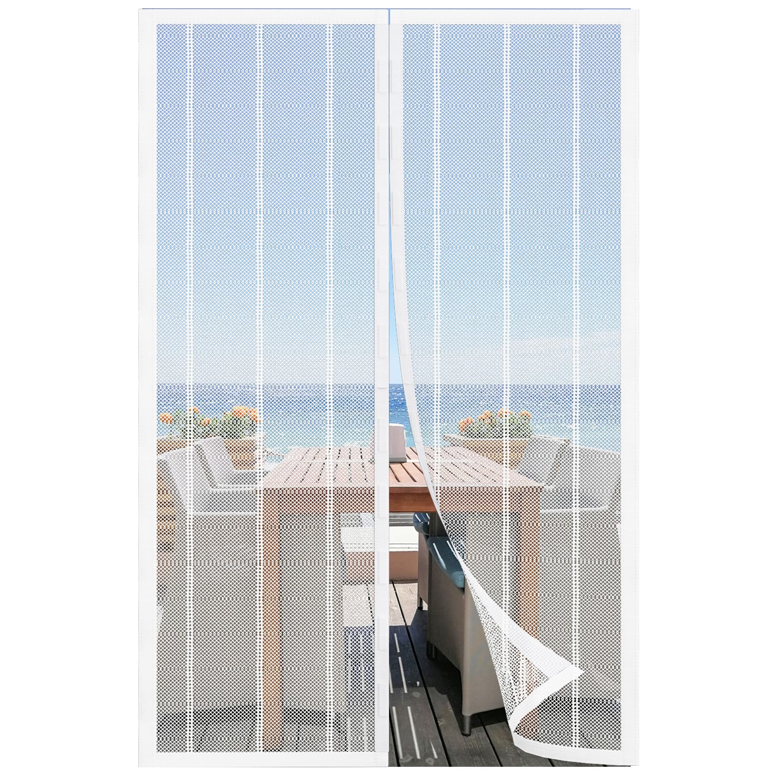 Upgraded Magnetic Screen Door Thicker 20%-50% Shade, Heavy Duty Door ...
