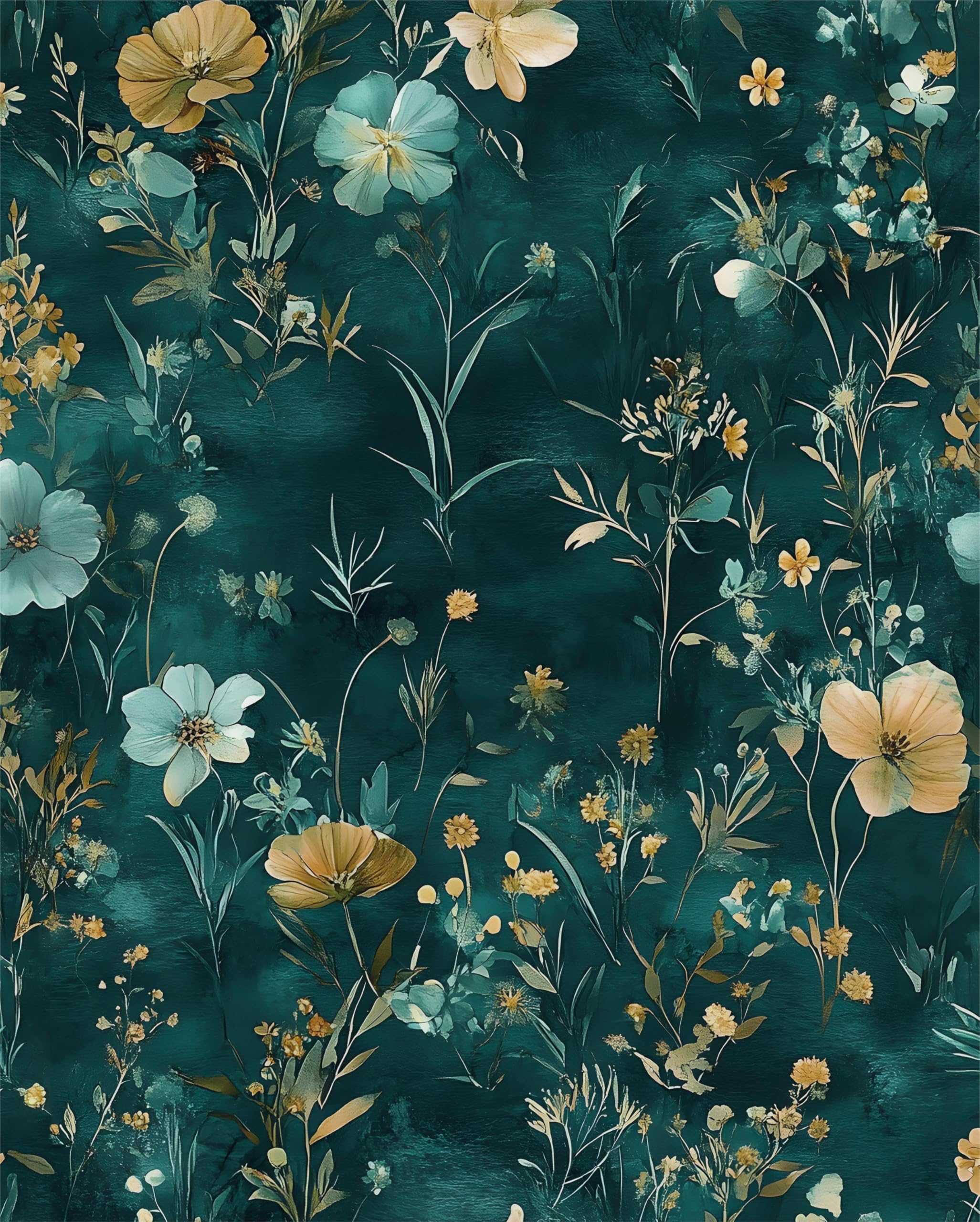 5 Best Blue And Green Floral Wallpaper | Drop & Stick Design