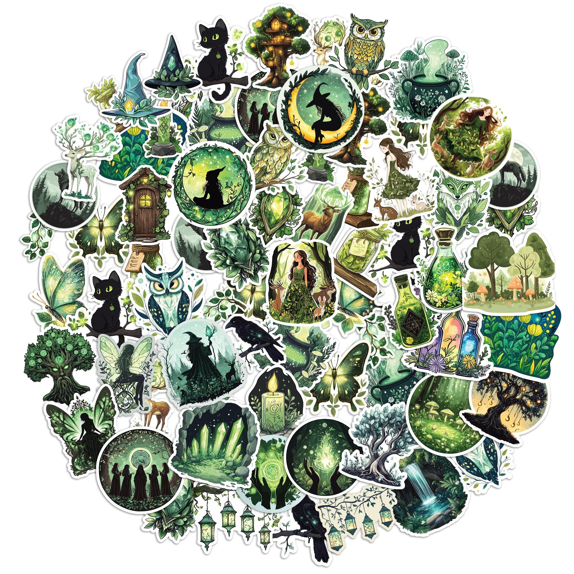 Amazon.com: 50Pcs Enchanted Forest and Magical Creatures Stickers ...
