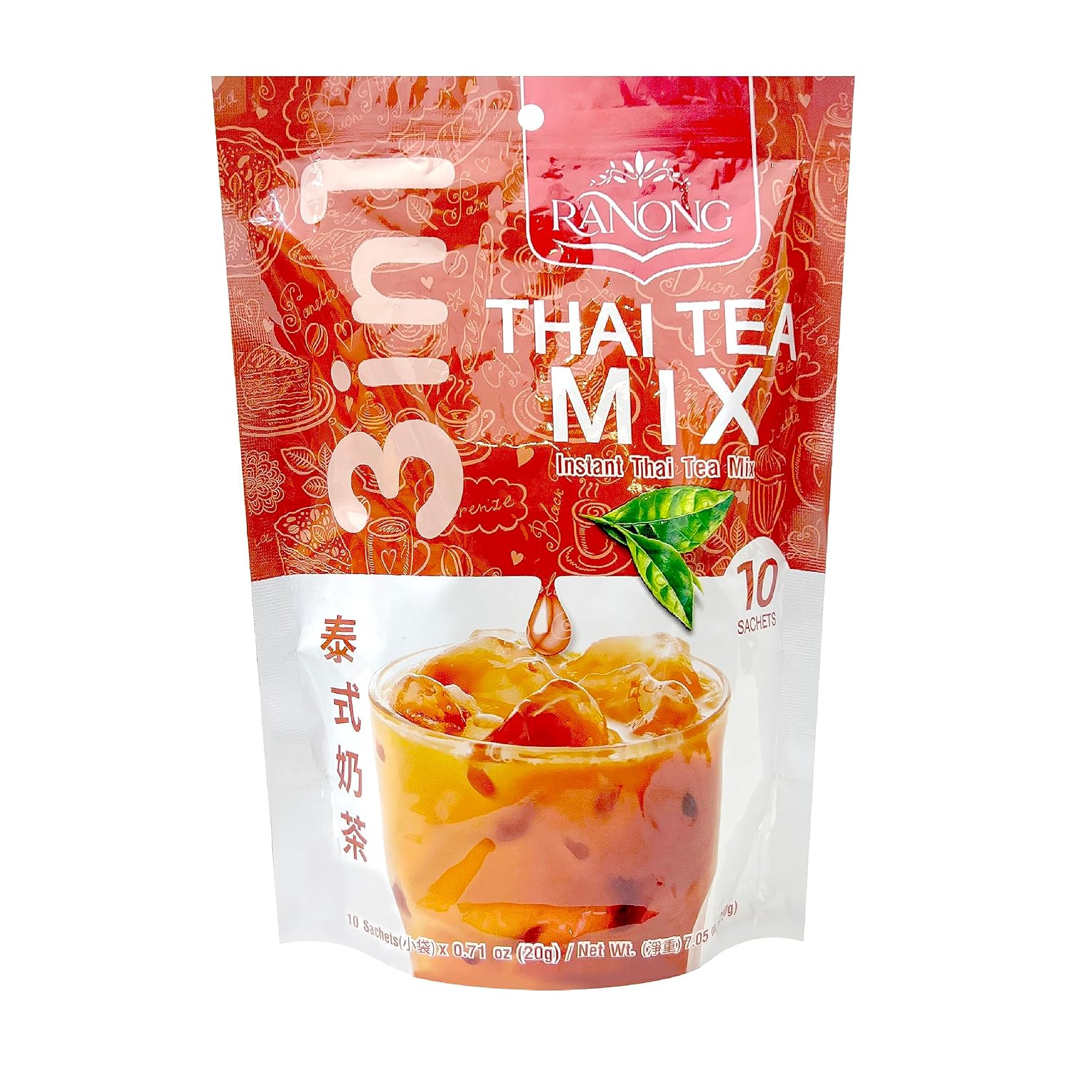 Amazon.com : Ranong Tea Instant Thai Tea Mix 10 Sachets : Grocery ...