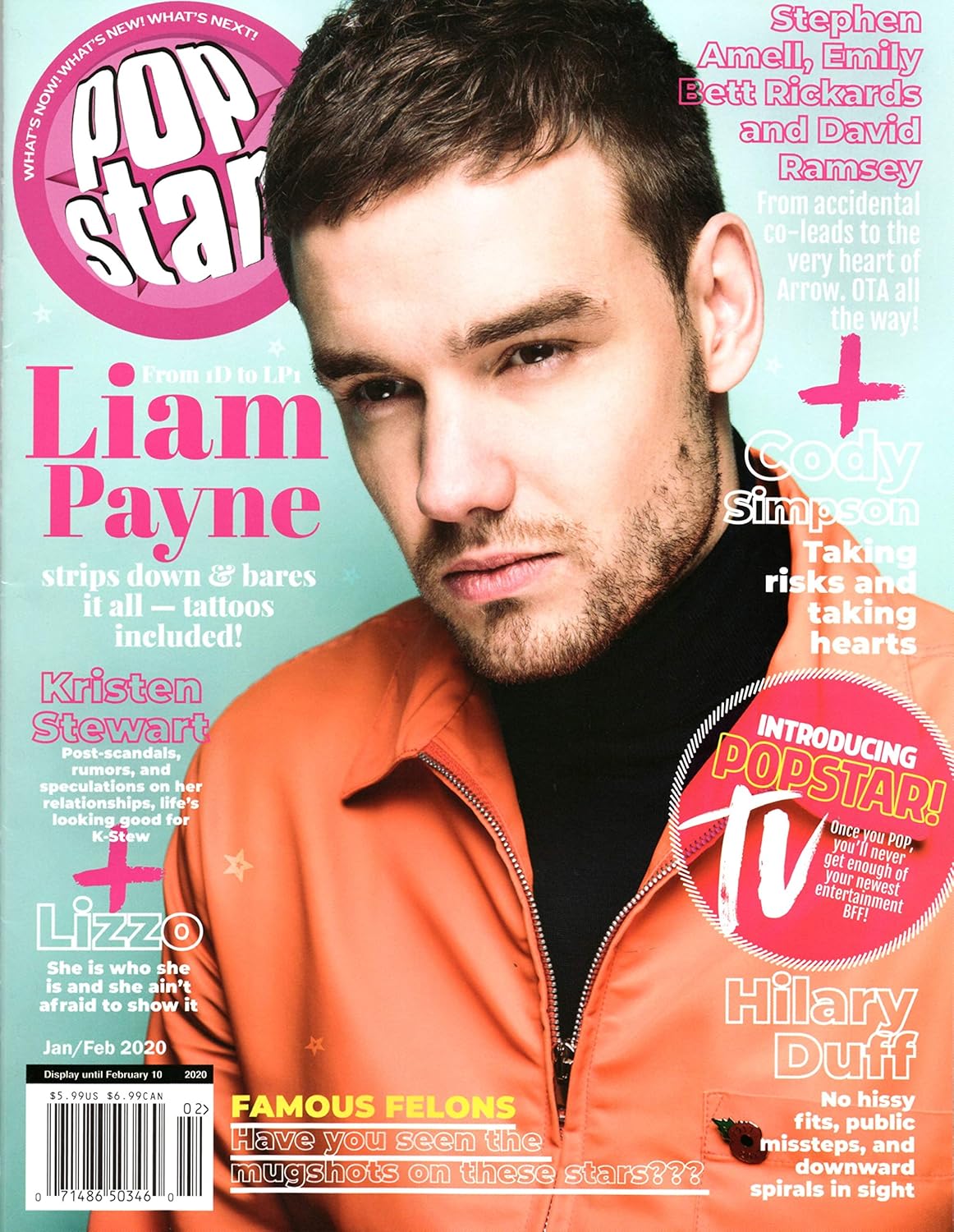PopStar! Magazine January February 2020 Liam Payne Cody Simpson Hilary ...