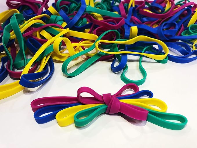 Amazon.com : Rubber Bands, Size 64 (3 1/2" x 1/4"), Colorful Elastic ...