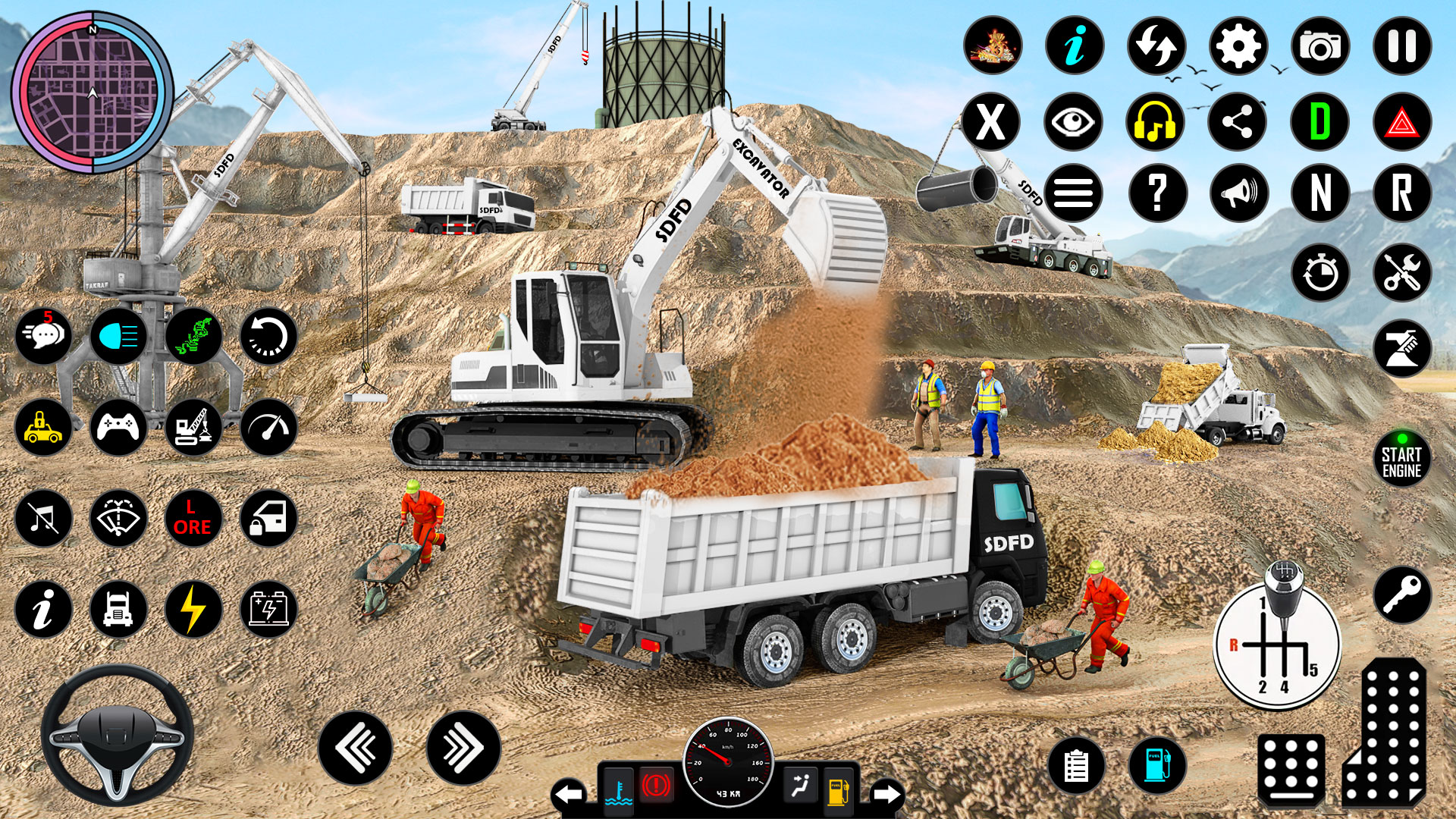 Real Heavy Excavator Simulator: Road Crane Excavator Games: Excavator ...