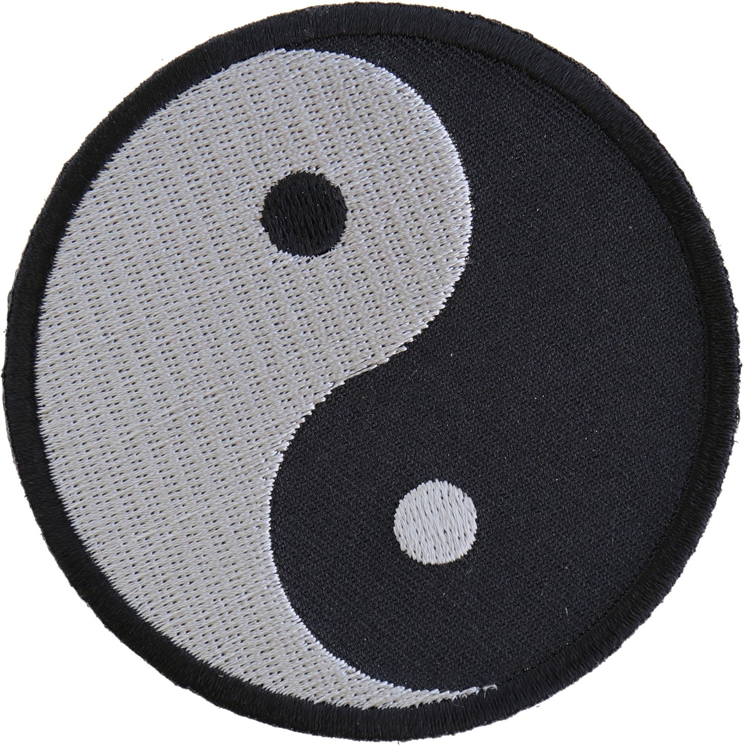 Amazon.com: Ying Yang Patch - 3x3 inch. Embroidered Iron on Patch ...