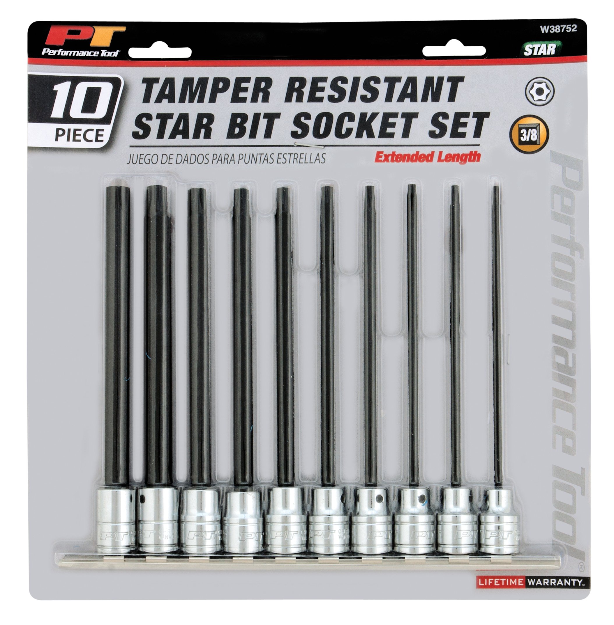 PERFORMANCE TOOL W38752 TAMPER RESISTANT STAR BIT SOCKET SET ￡7.06 ...