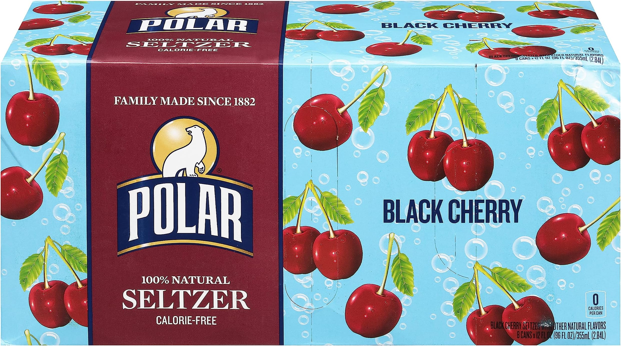 Amazon.com: Polar Seltzer Water Black Cherry 12 fl oz cans, 8pk ...