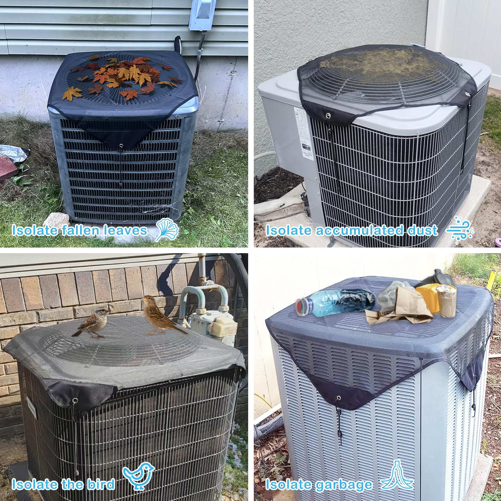 Snapklik.com : NVAAV 36x36 2 Pack Mesh Air Conditioner Covers For ...