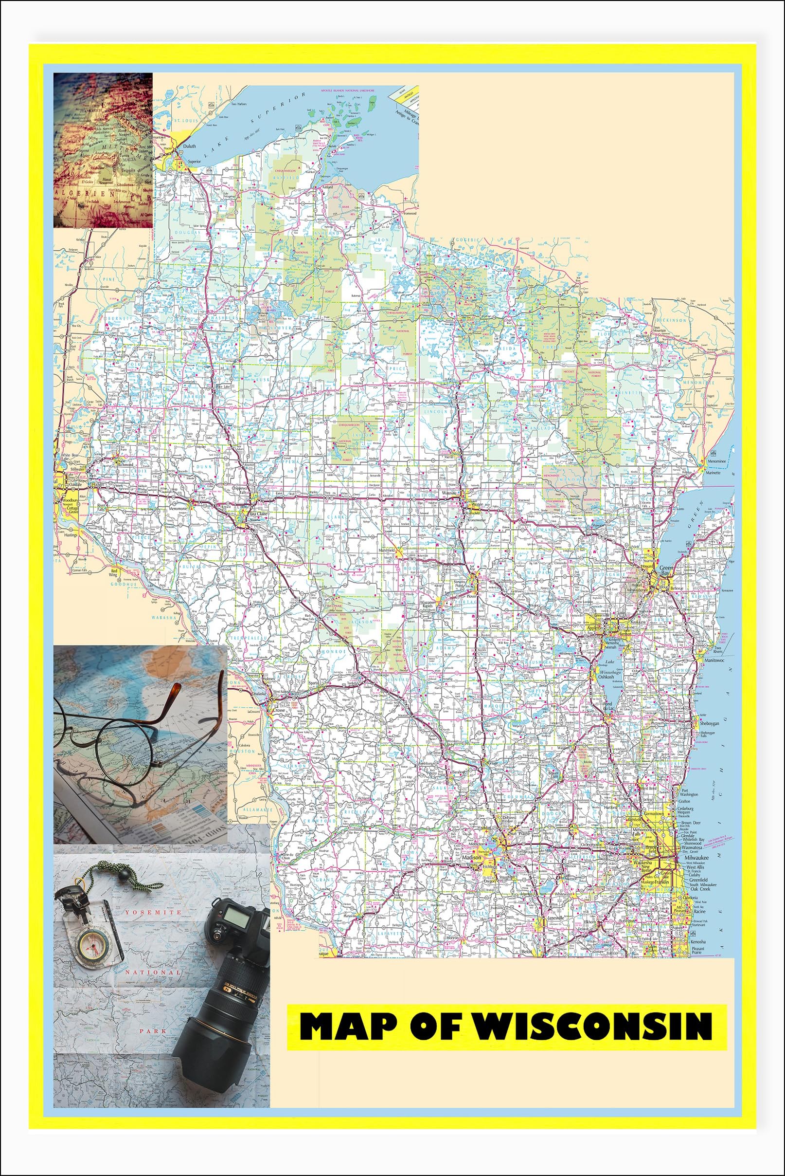 Official Wisconsin Map With Cities
