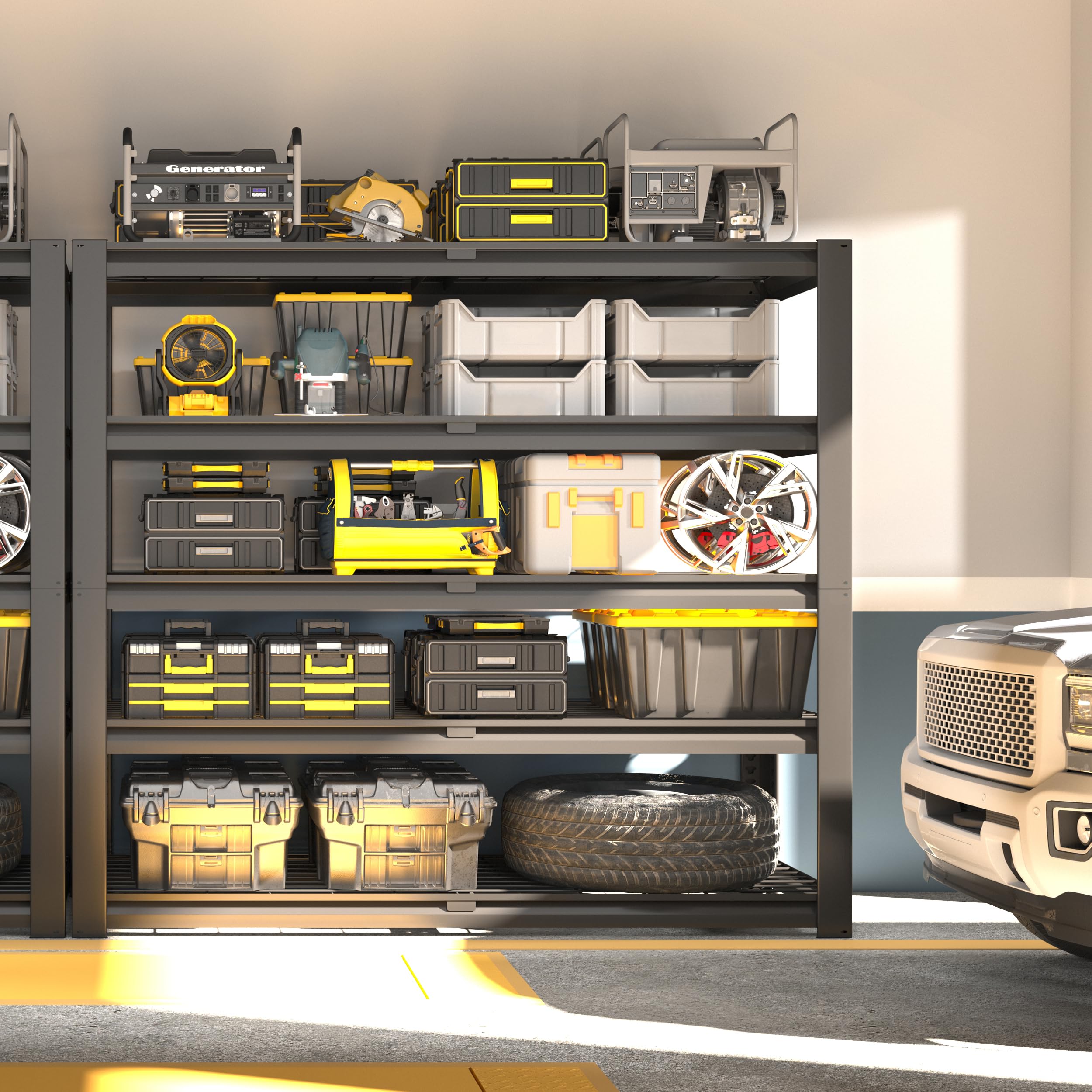 Snapklik.com : Zone Heavy Duty Storage Shelves - 48" W X 18" D X 72" H ...