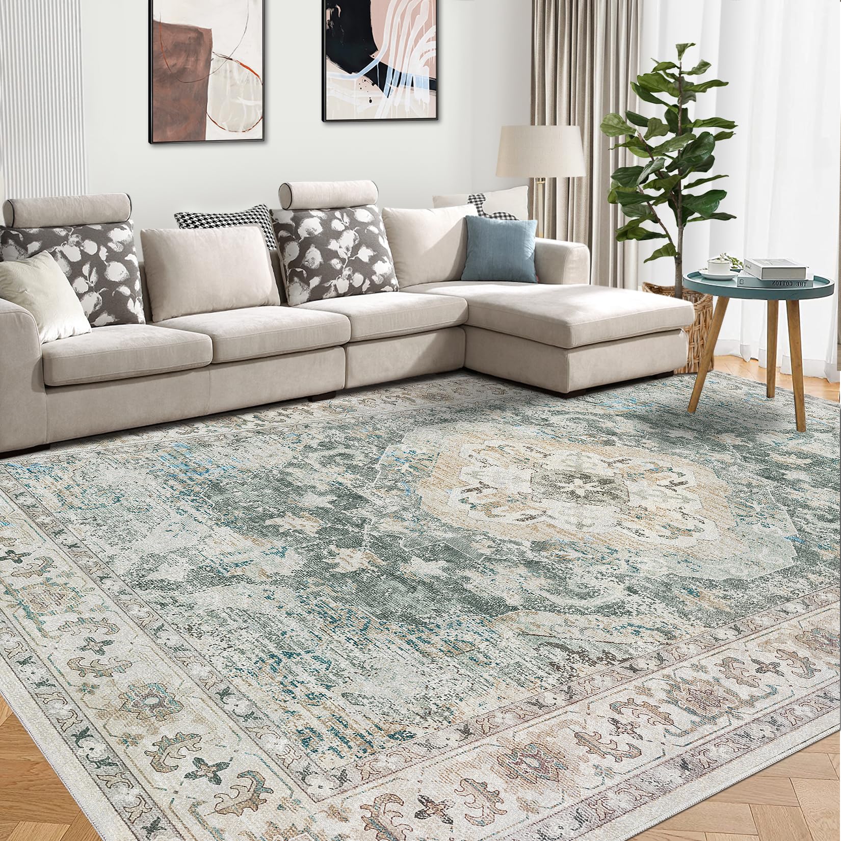Boho Area Rugs 8x10 - Large Rug for Living Room Rug Non-Slip Machine ...