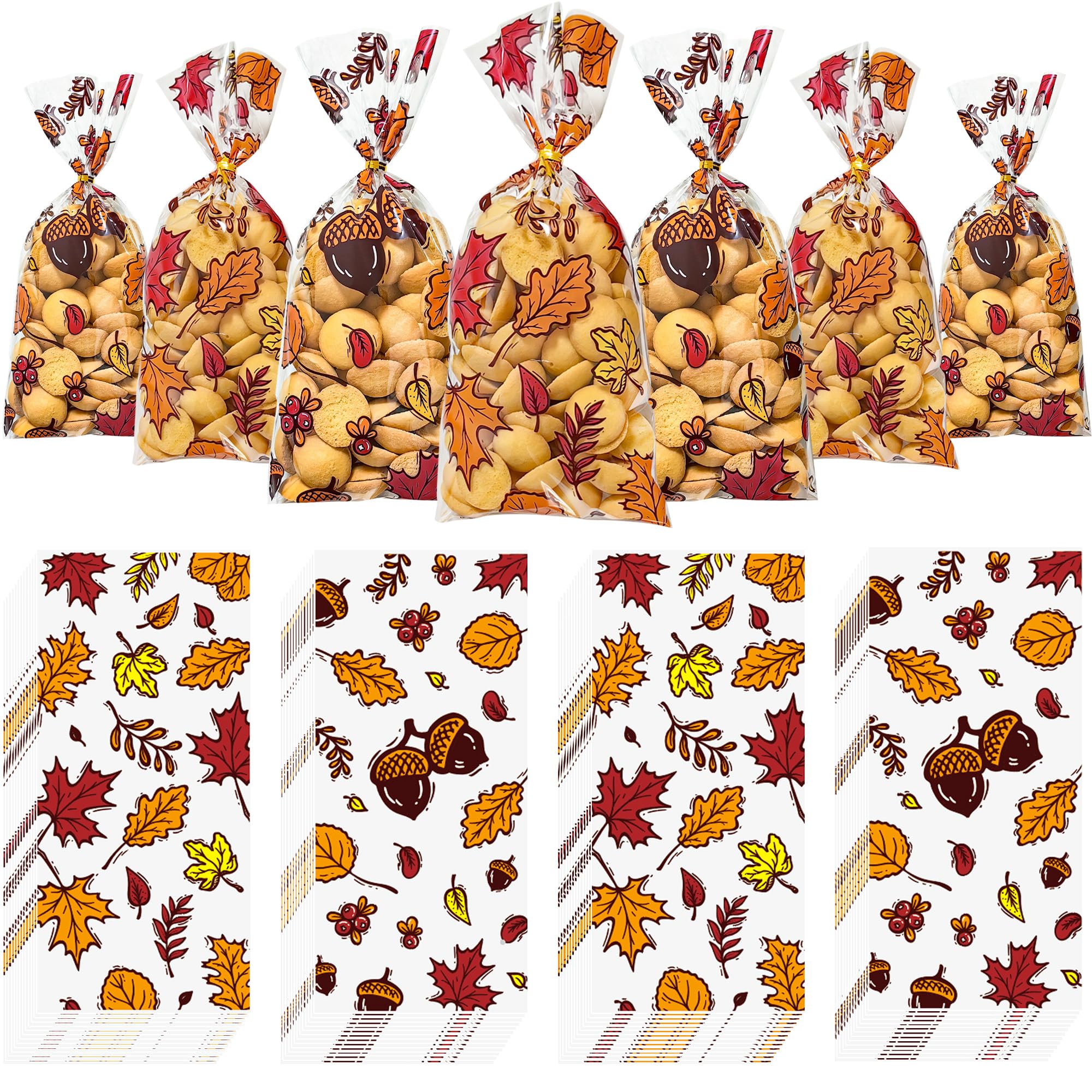 Amazon.com: Thanksgiving Treat Bags, Fall Treat Bags, Thanksgiving ...