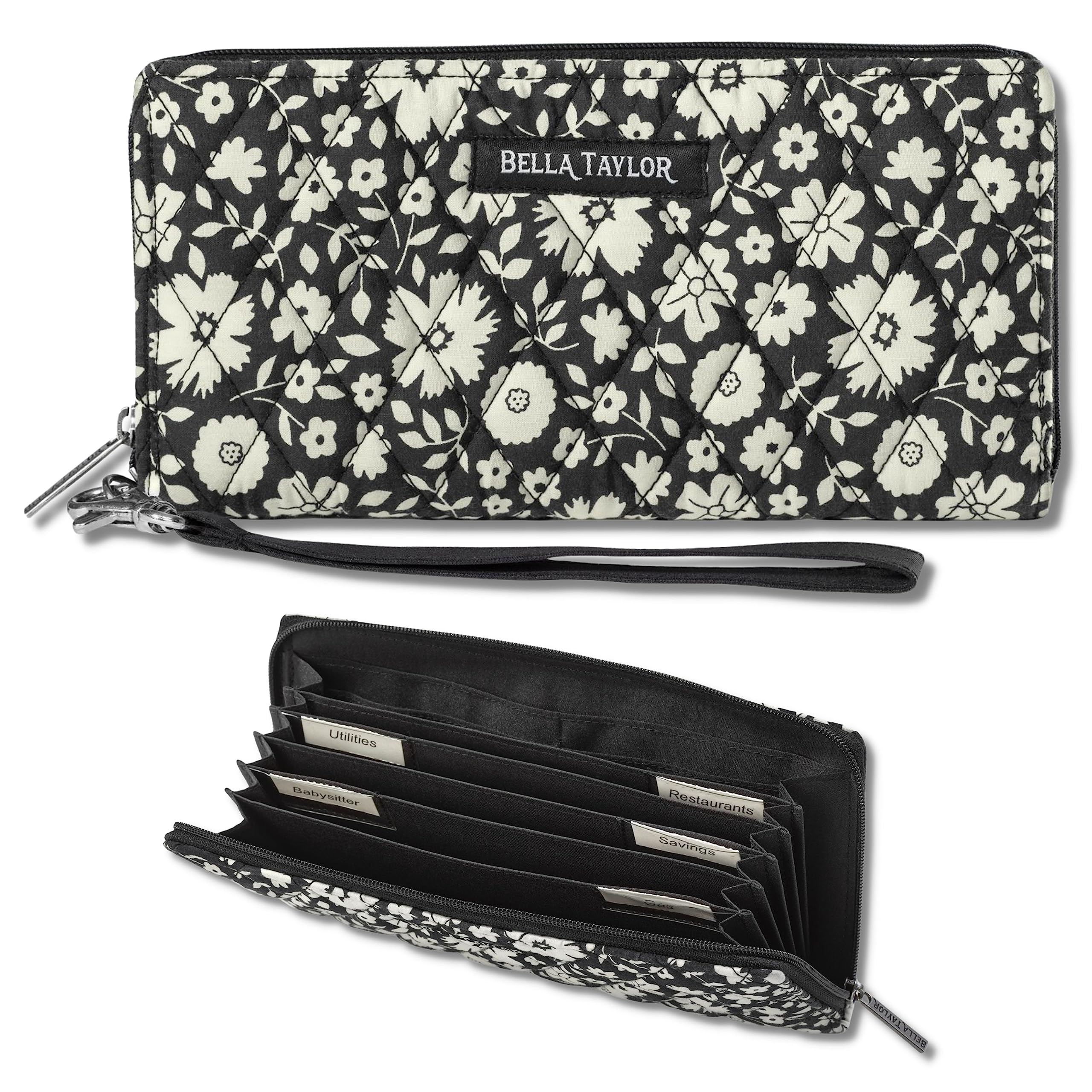 Amazon.com: Bella Taylor RFID Wristlet Envelope Wallet for Cash ...