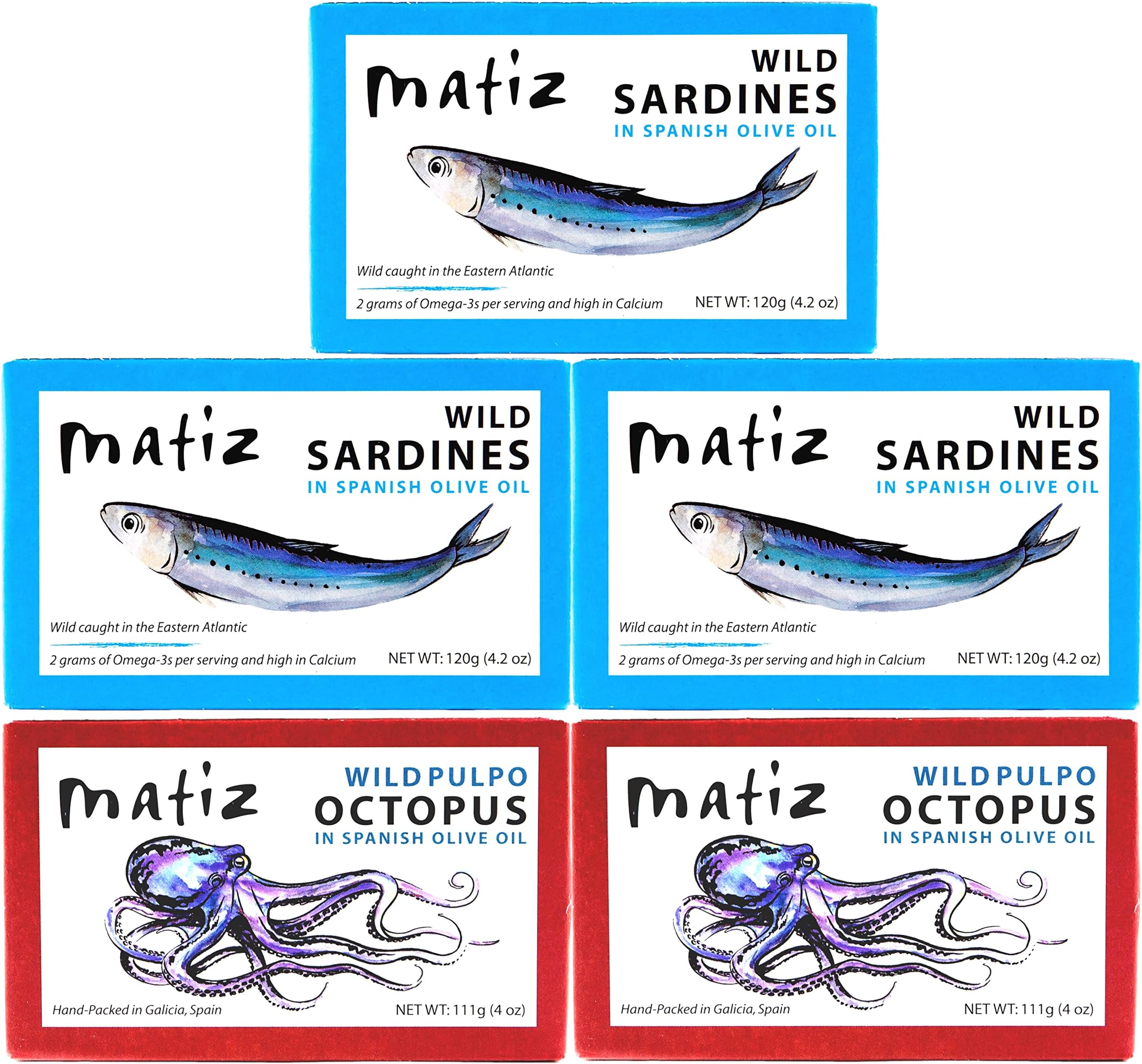 Amazon.com: Matiz Spicy Wild Spanish Sardines in Olive Oil and Piri ...