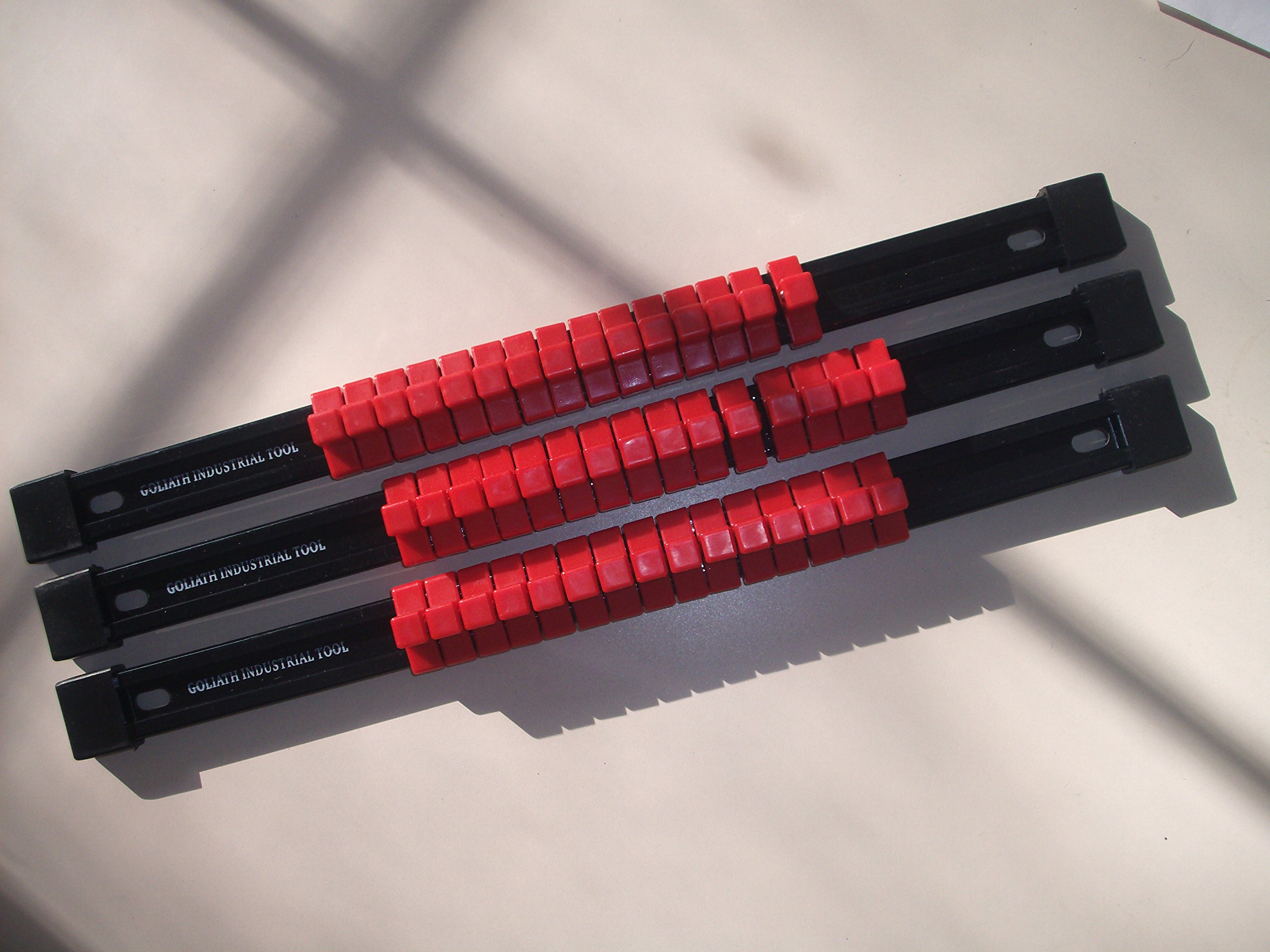 Amazon.com: 3 Piece GOLIATH INDUSTRIAL TOOL Socket rail organizer 3/8 ...