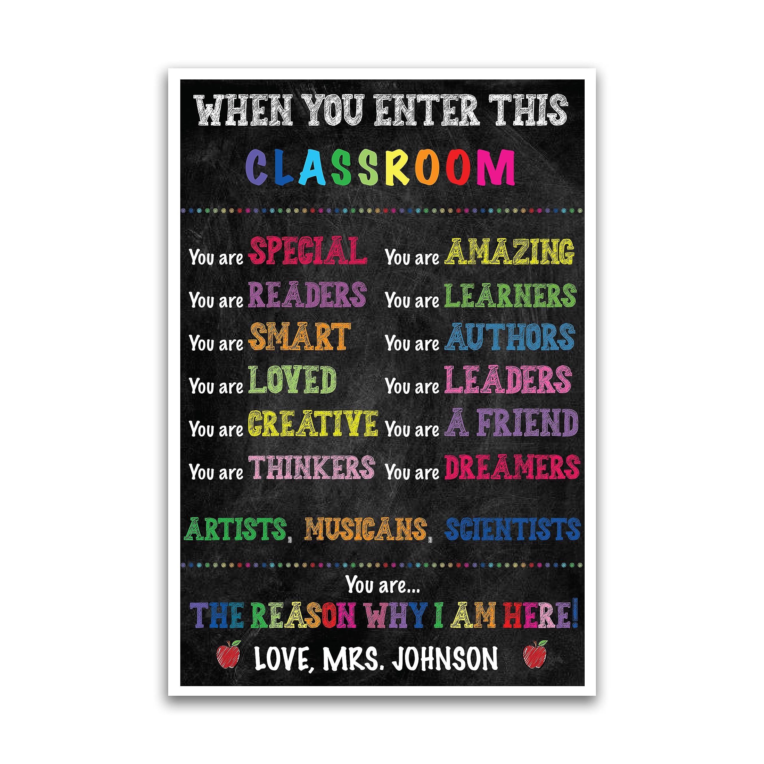 Amazon.com: Personalized Classroom Rules Poster - Custom When You Enter ...