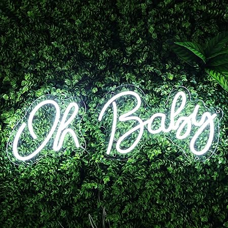 Amazon.com : MinIeoh Oh Baby Neon Sign for Backdrop Decor, HANDMADE 12V ...