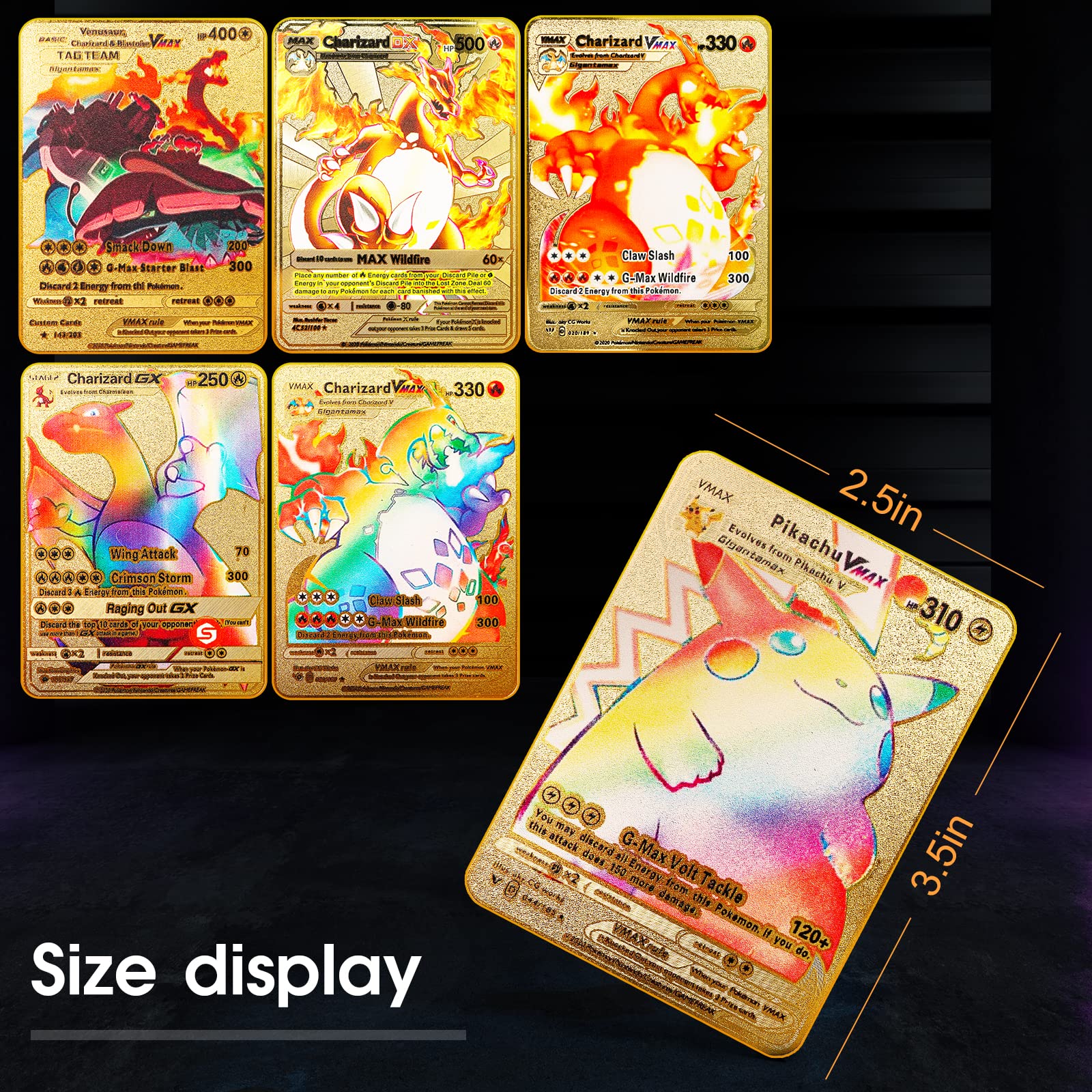 Card Vmax Charizard Cards - Cards Deck Included - Rare Cards - Rainbow ...