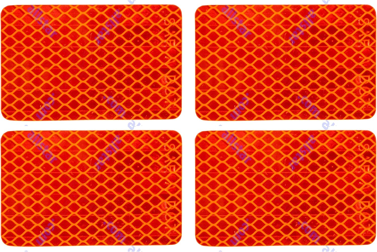 Amazon.com: Amber/Red 2x3" Rectangle High Visibility Reflective Stick ...