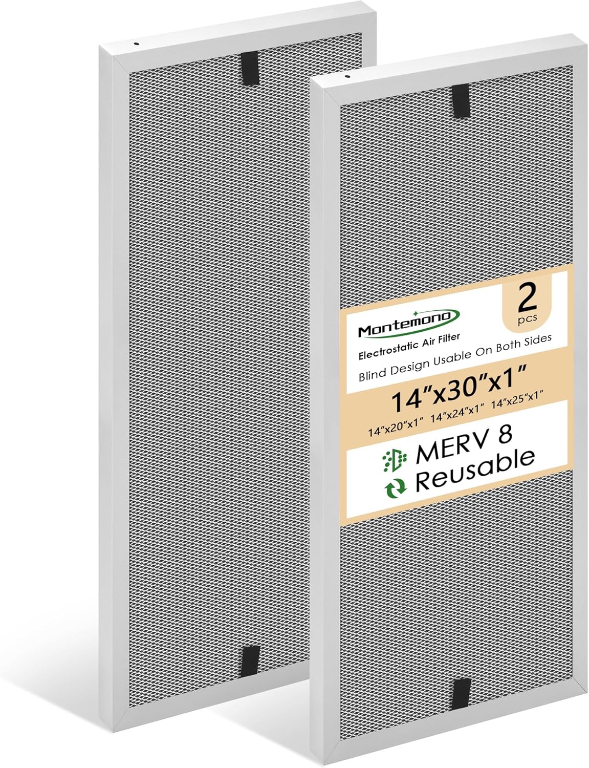 Amazon.com: Montemono 14x30x1 HVAC Filter | MERV8 Aluminum ...