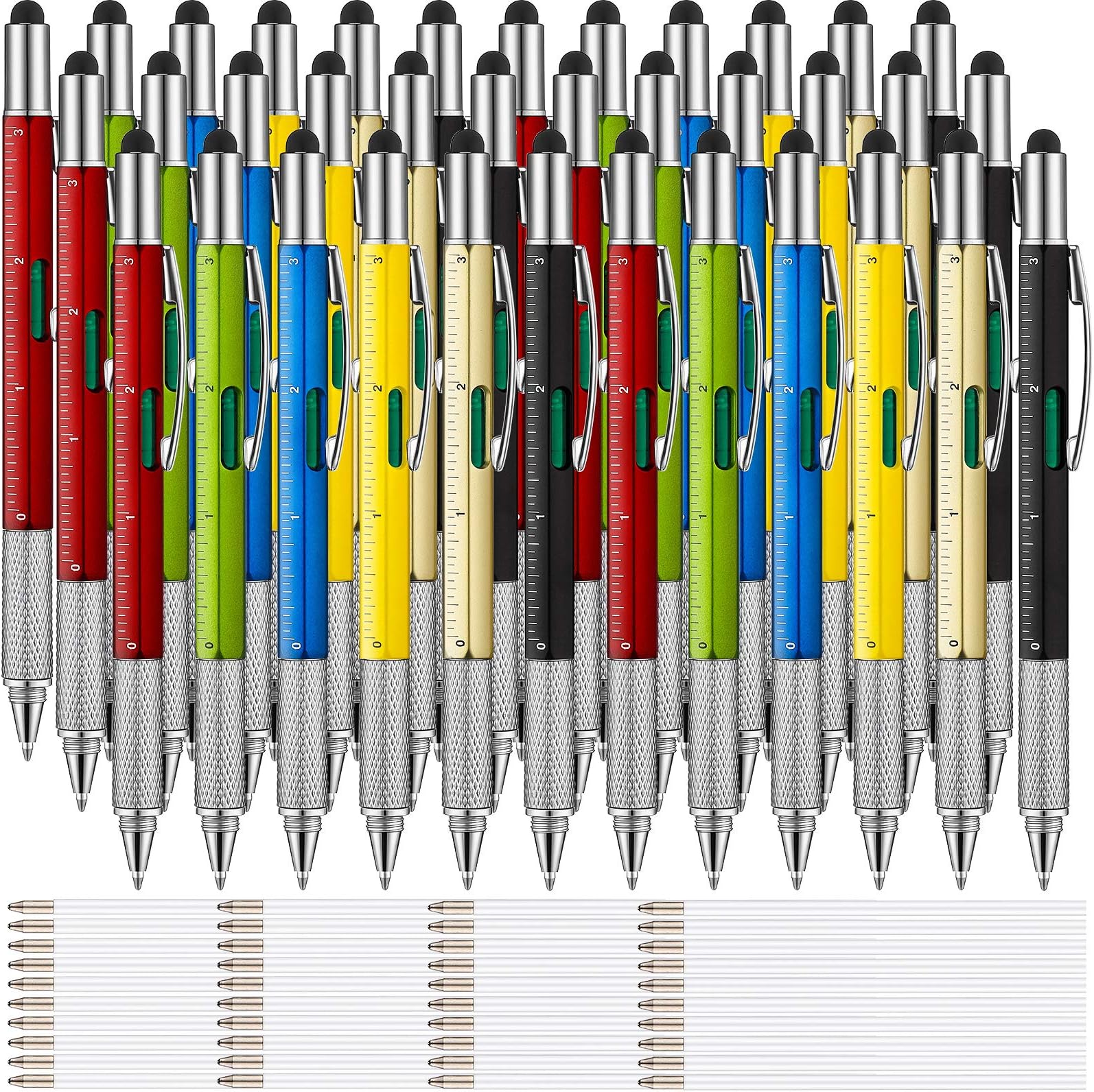 Amazon.com : Zonon 36 Pcs Multitool Tech Pen 6 in 1 Ink Pens with Ruler ...