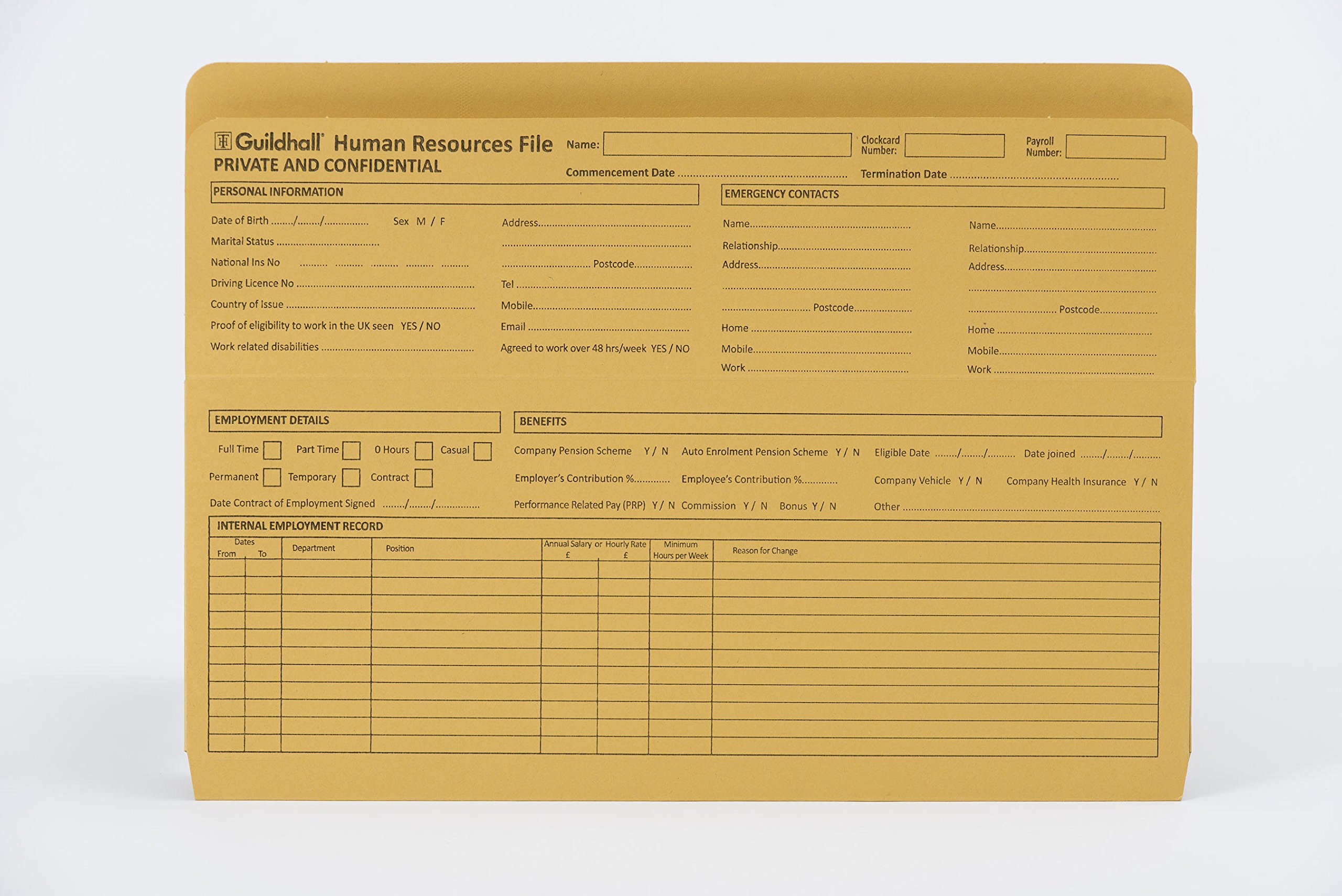 Exacompta - Ref 211/1300Z - Guildhall Human Resources File - 350 x ...