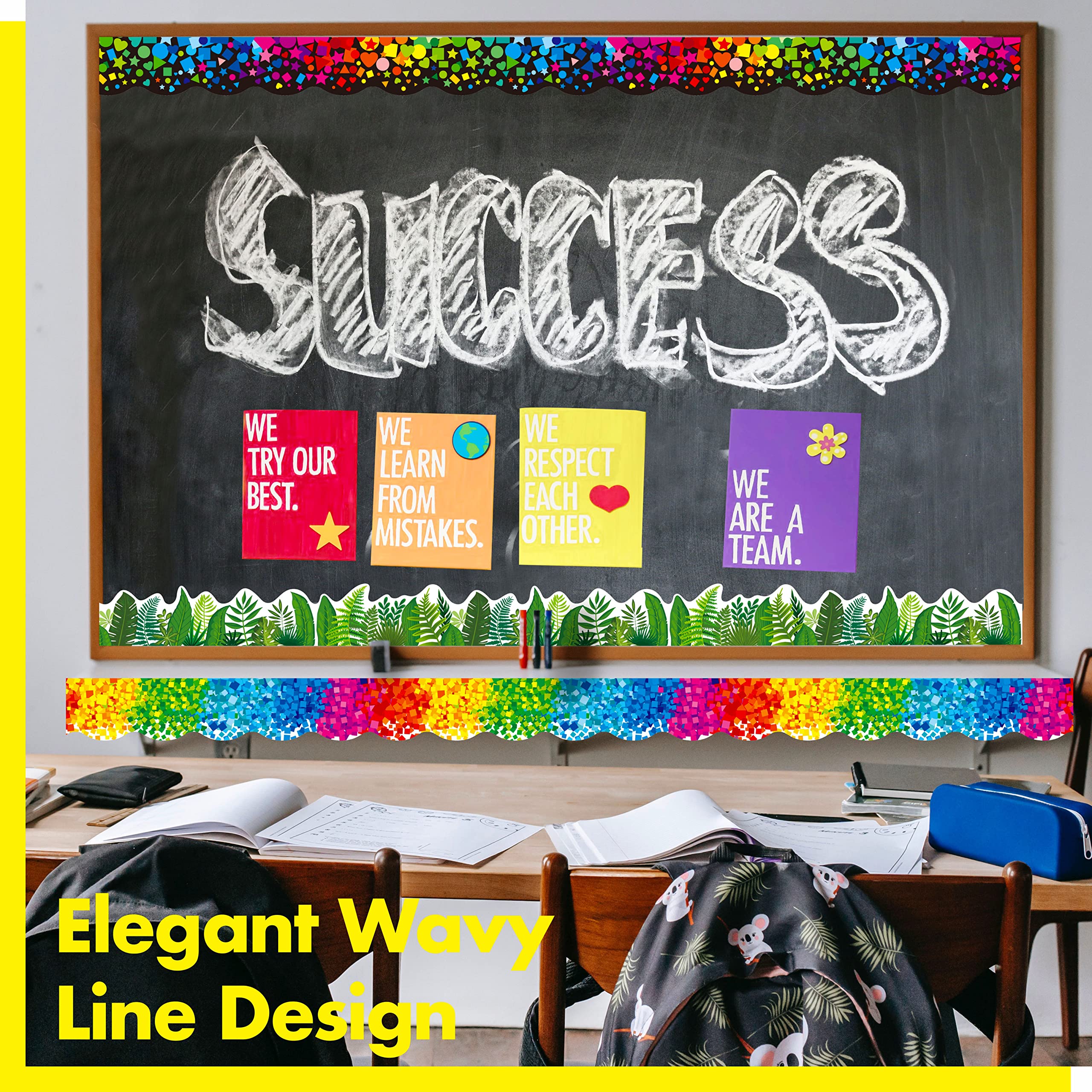 Classroom Boarders For Bulletin Board 64 Feet Confetti Bulletin Board ...