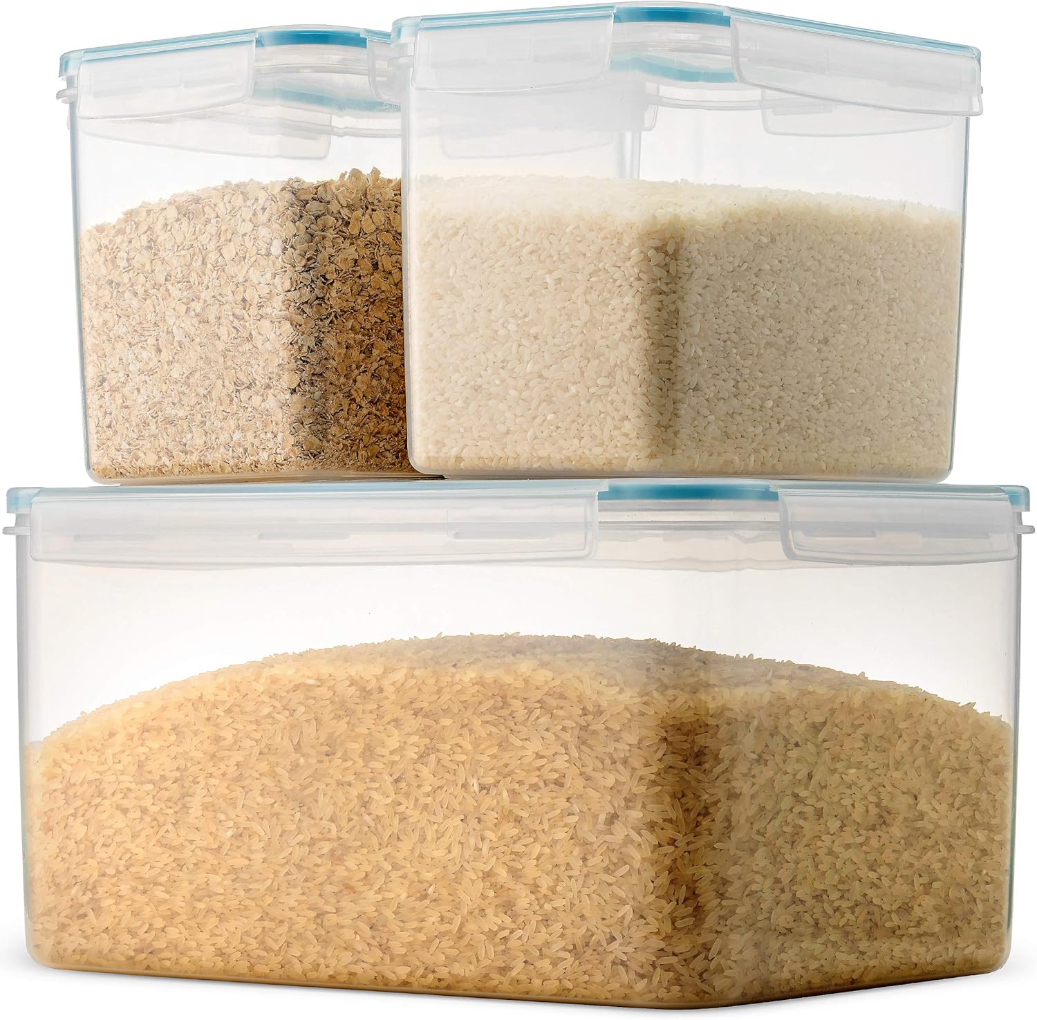 Komax Biokips Extra Large Rice Container Set | (Set of 3) Rice Storage ...