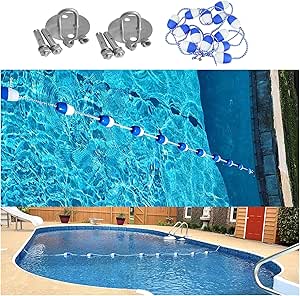 Amazon.com: 20 Foot 18 Ft 16 25ft 75 Feet Pool Safety Rope with Floats ...