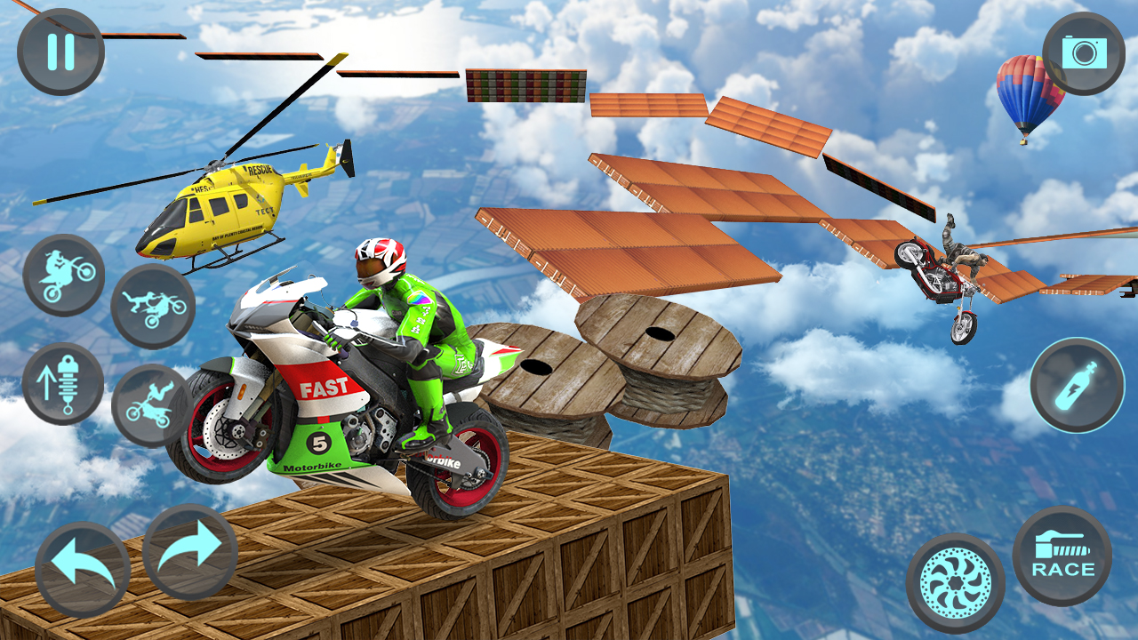 Impossible Mega Ramp Moto Super Bike Racing: Superhero 3D Bike Games ...
