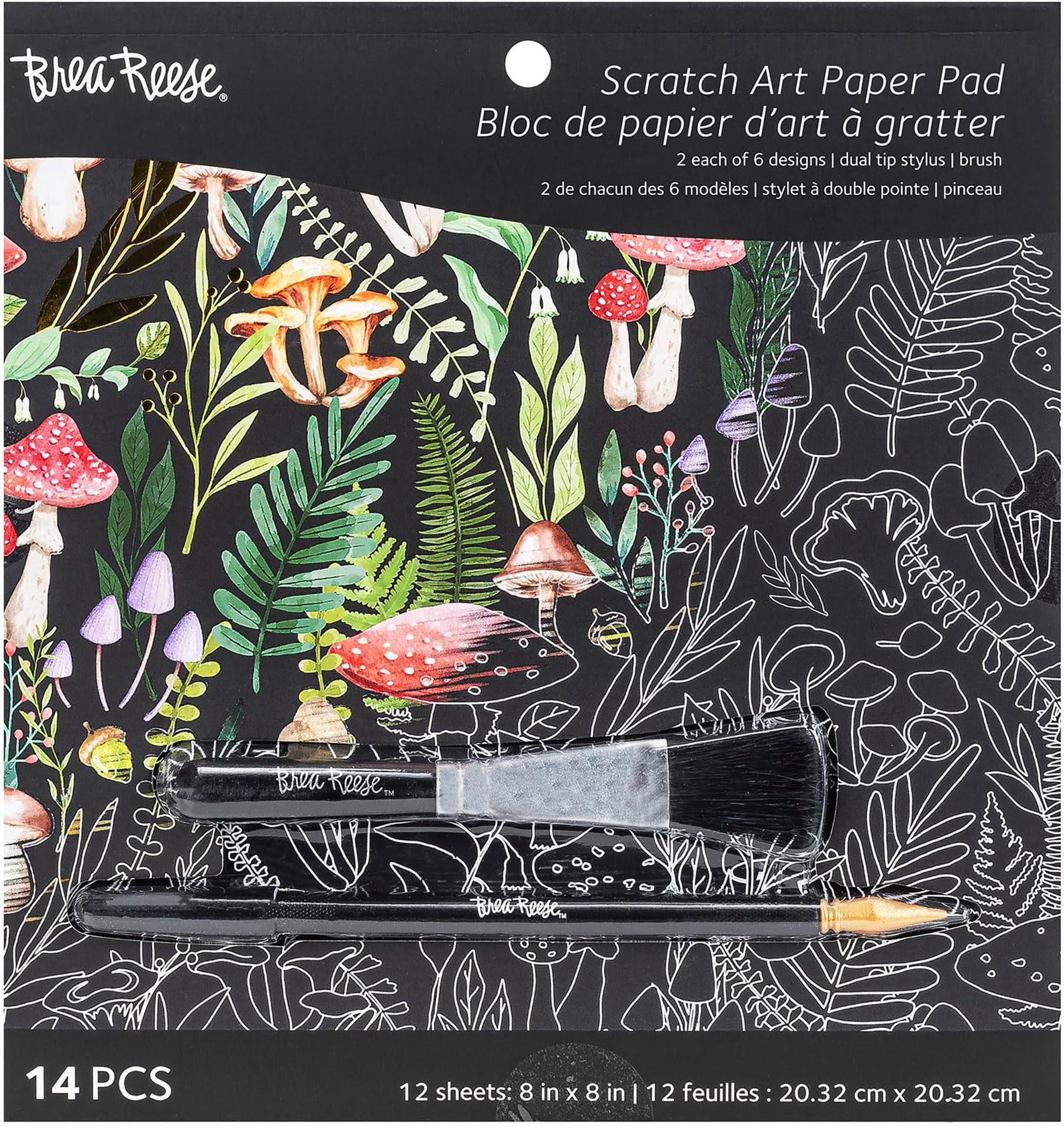 Amazon.com: Brea Reese: Scratch Art Paper Pad - Nature - 12 Designs ...