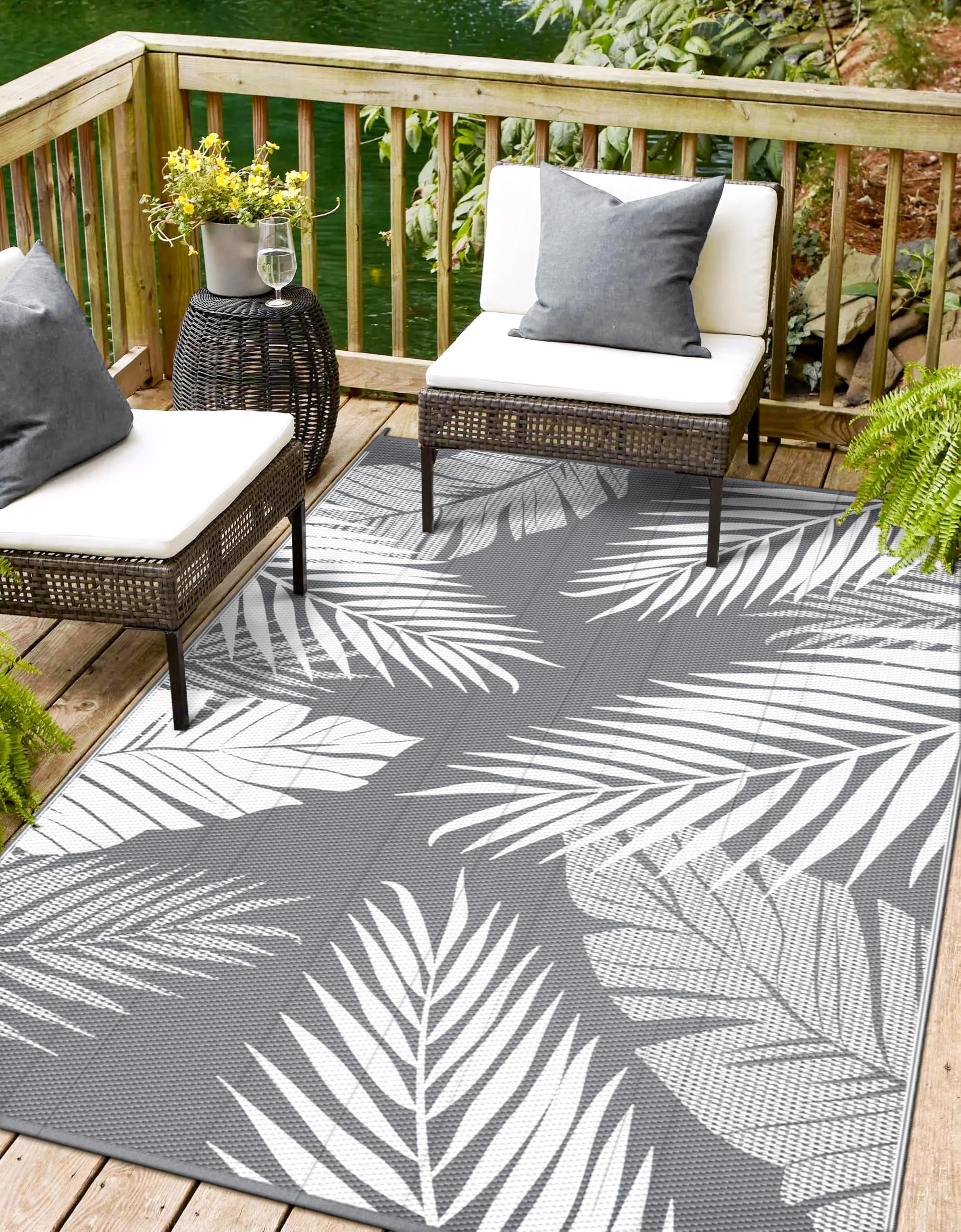 Amazon.com: sarben Outdoor Rug 4' x 6' for Patio Waterproof Clearance ...