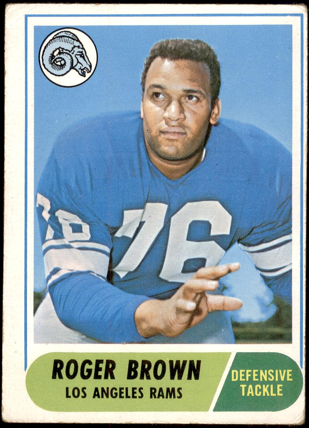 Amazon.com: 1968 Topps # 158 Roger Brown Los Angeles Rams (Football ...
