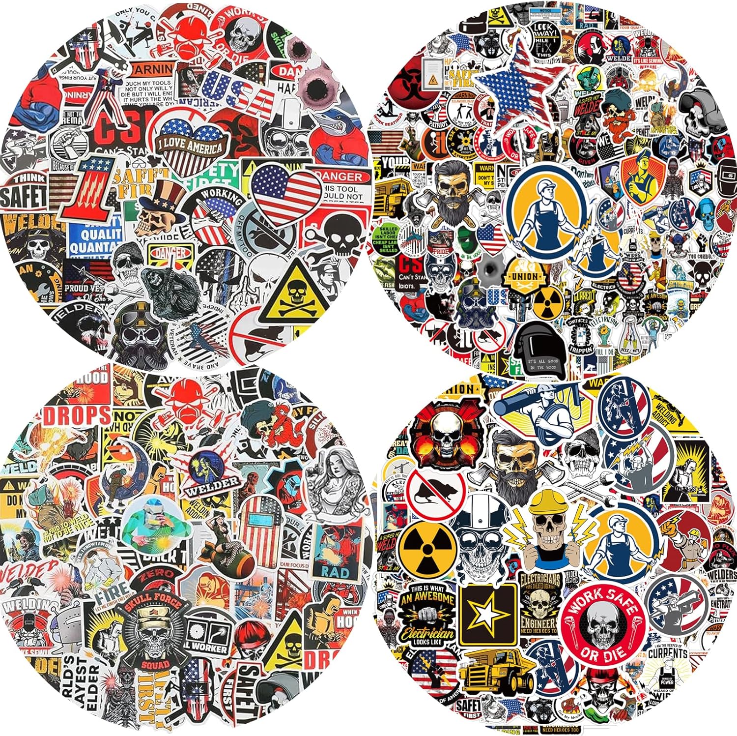 Amazon.com: 200 Pieces Hard Hat Stickers Waterproof Hardhat ...