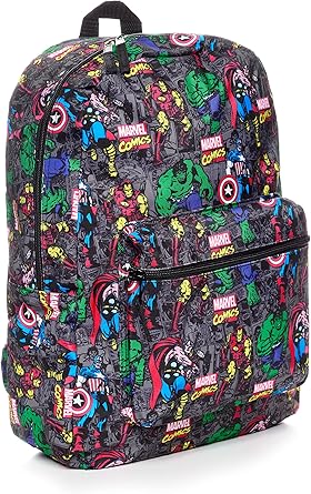 Marvel Avengers Official Backpack with Comic Style Design : Amazon.co ...
