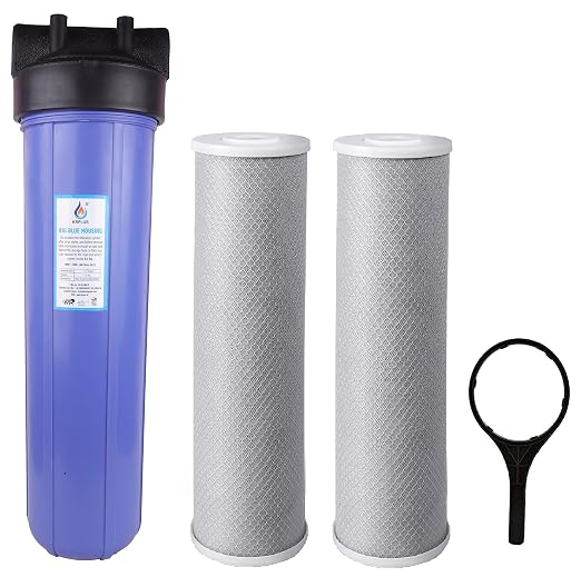 KRPLUS® 20 Inch Big Blue Jumbo Filter Housing with 2 Pcs of Jumbo CTO ...