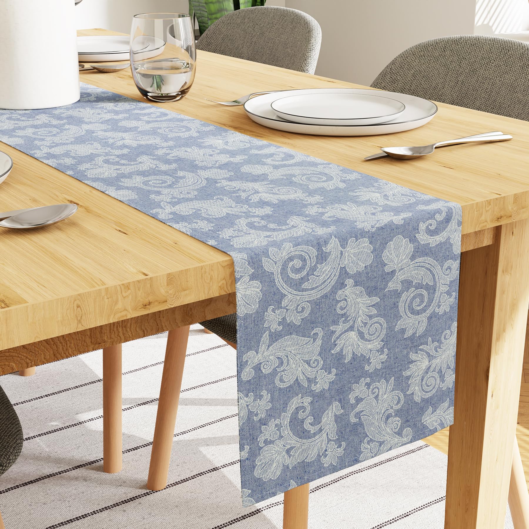Amazon.com: Encasa Dining Table Runner for 4 Seater I Size 13"x59 ...