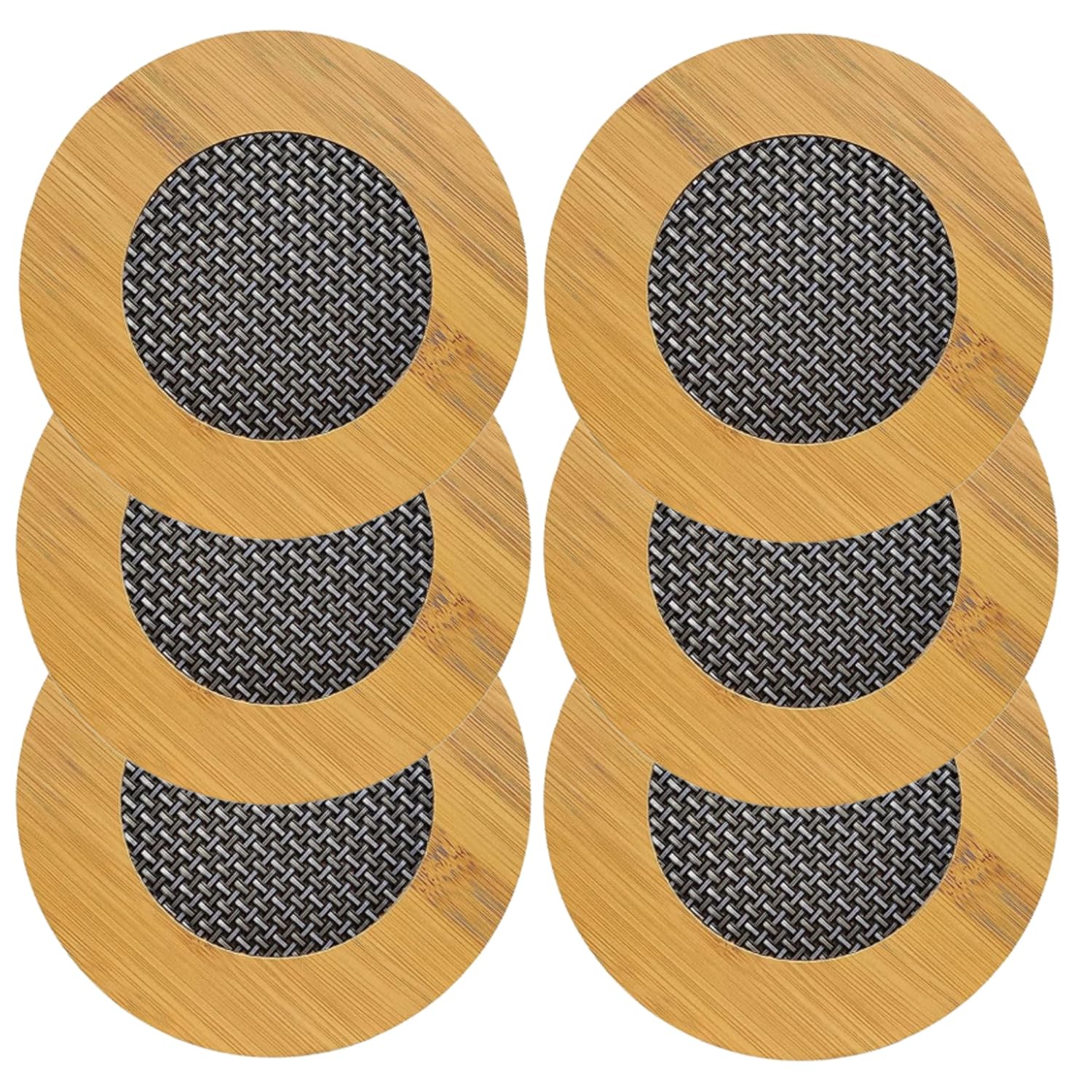 Bell Pepper™ Bamboo Wooden Coasters for Home Pan Pot Holder for Dining ...