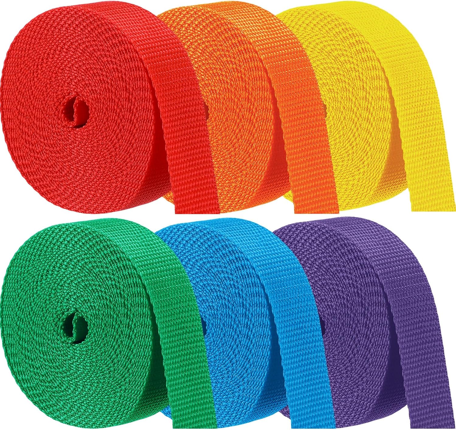 Amazon.com: Windyun 6 Rolls 1 Inch Polypropylene Webbing 5 Yard Heavy ...