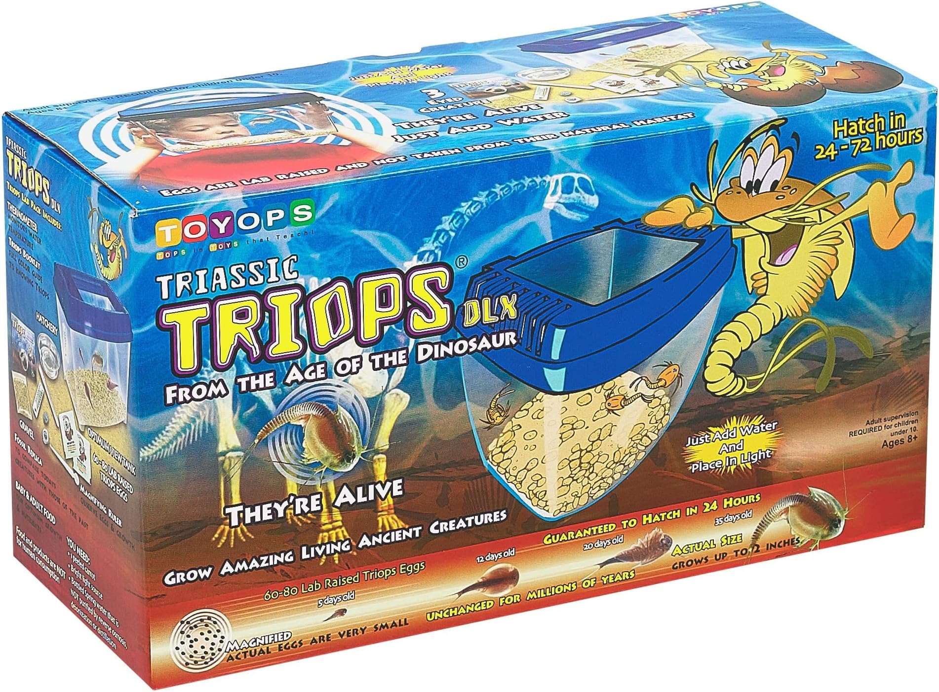 TRIASSIC TRIOPS - Deluxe Triops Kit, Contains Eggs, Aquarium, Food ...
