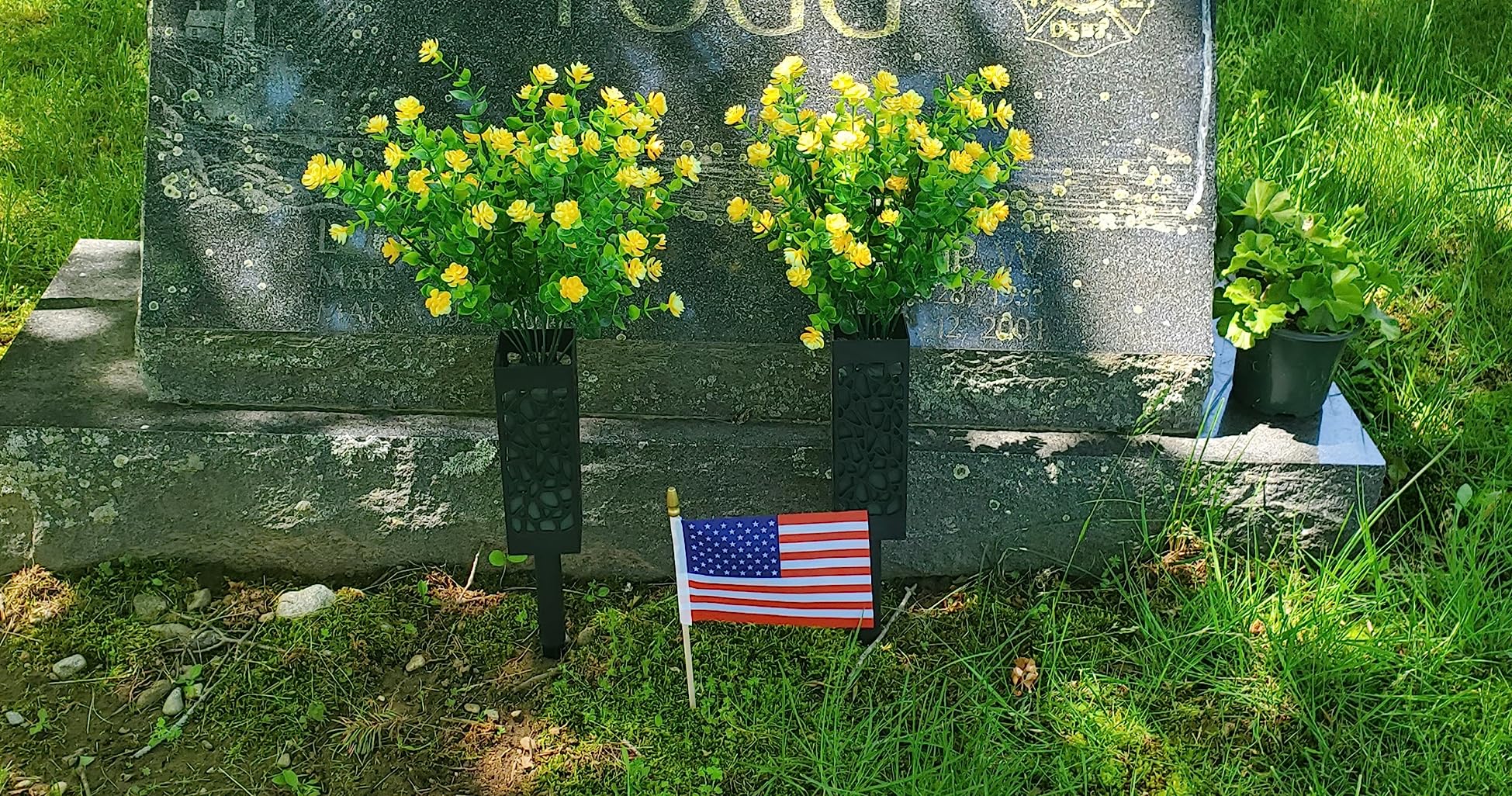 $2/mo - Finance Graves Cemetery Vases with Foam, Fetanten 2 Piece ...