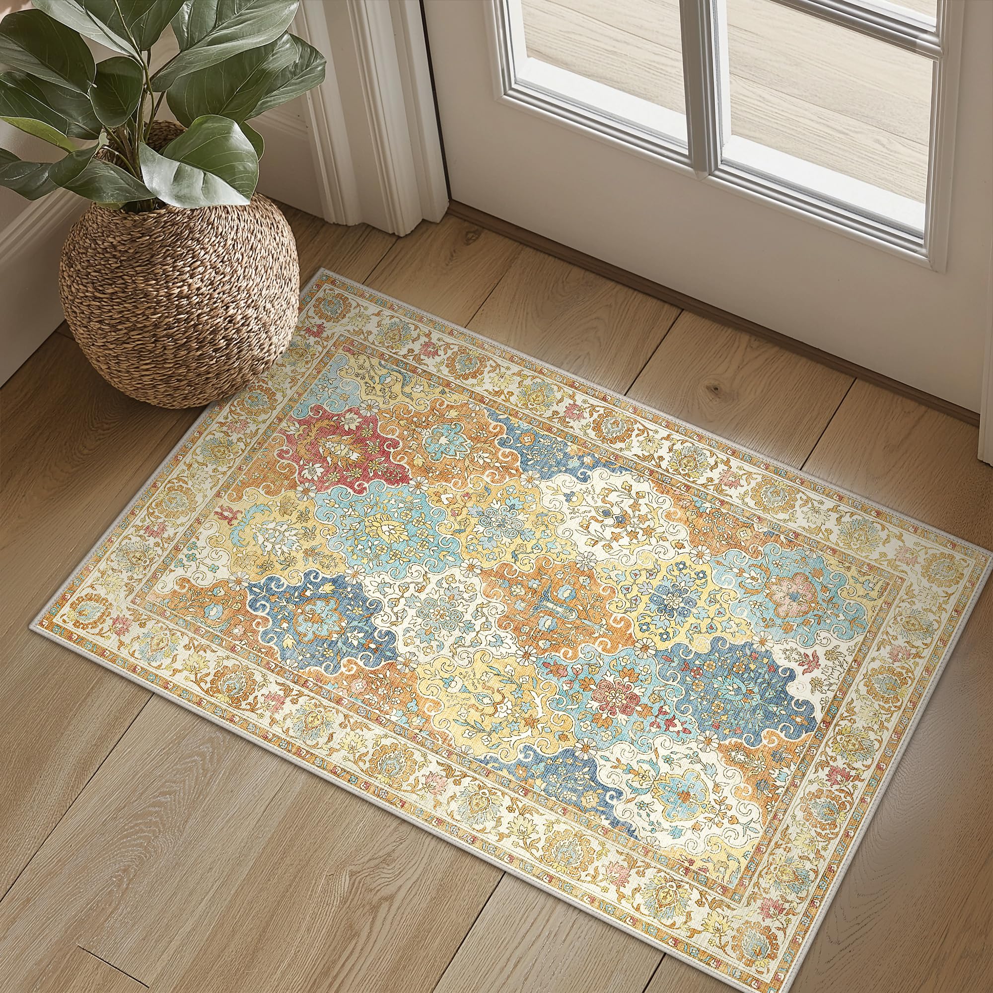 Amazon.com: Bavni Area Rug 2X3, Small Aesthetic Entryway Rug, Non Slip ...