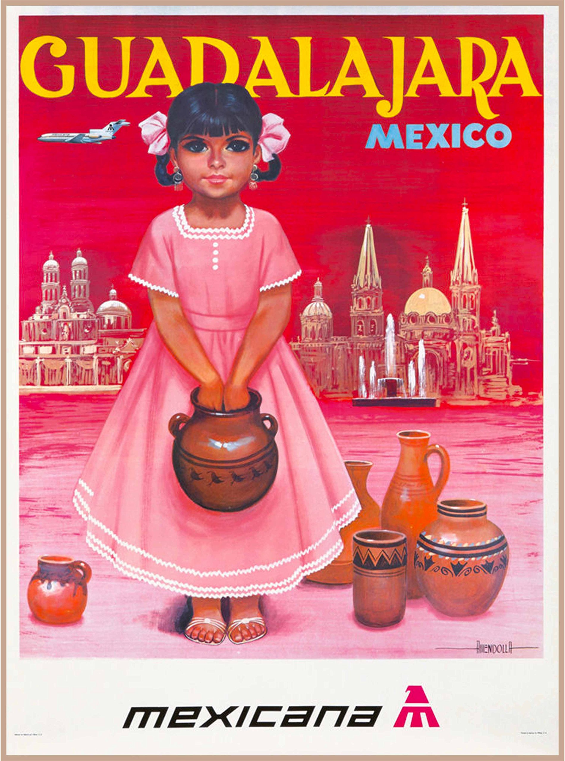 Buy A SLICE IN TIME Guadalajara Mexico Airplane Mexican Mexicana Little ...