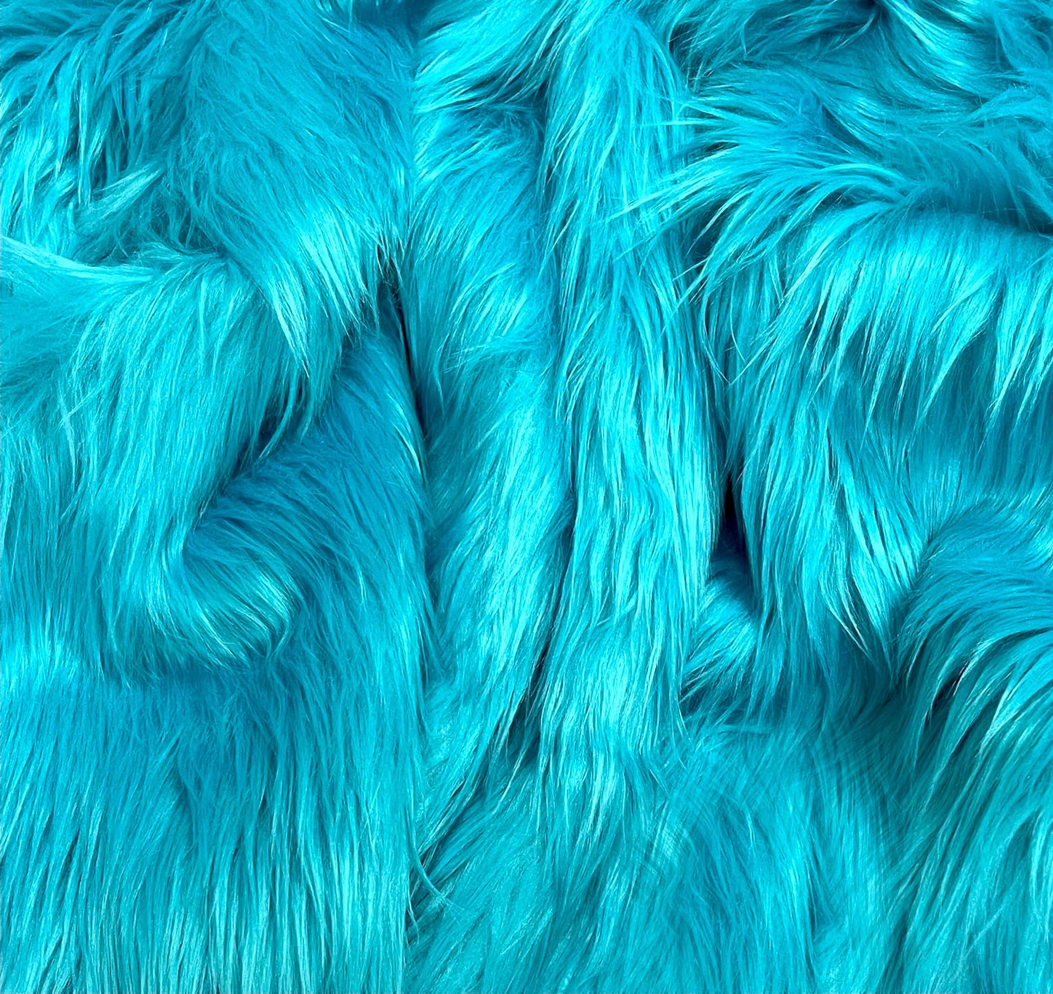 Amazon.com: EOVEA Shaggy Faux Fur Fabric by The Yard - 18" X 60" Inch ...