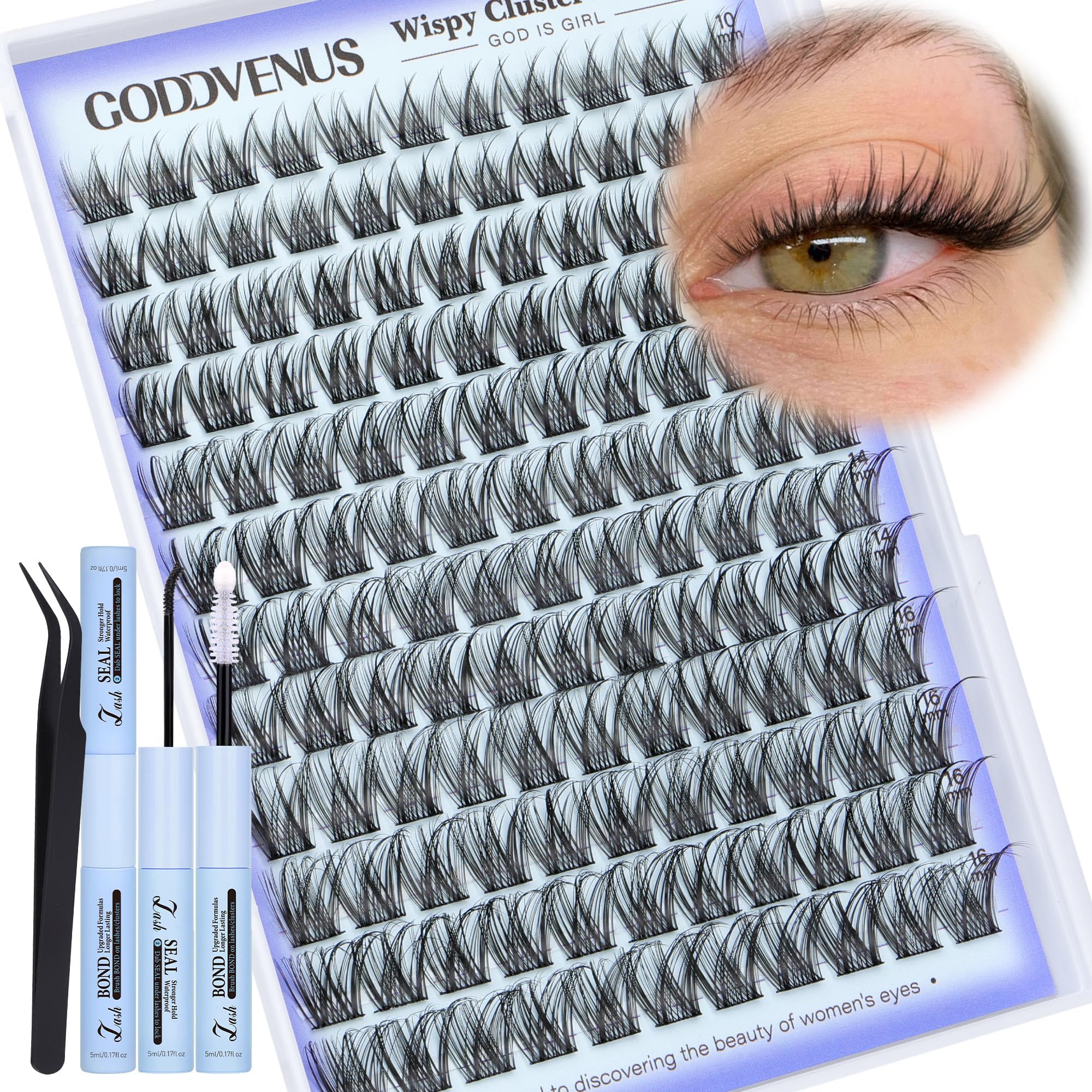 Amazon.com: Natural Lash Clusters Kit for DIY Lash Extension 3 in 1 ...