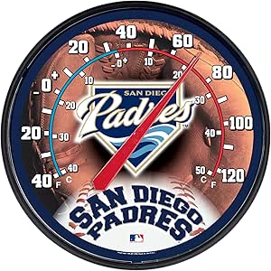 Amazon.com : MLB San Diego Padres Thermometer : Sports Fan Wall Clocks ...
