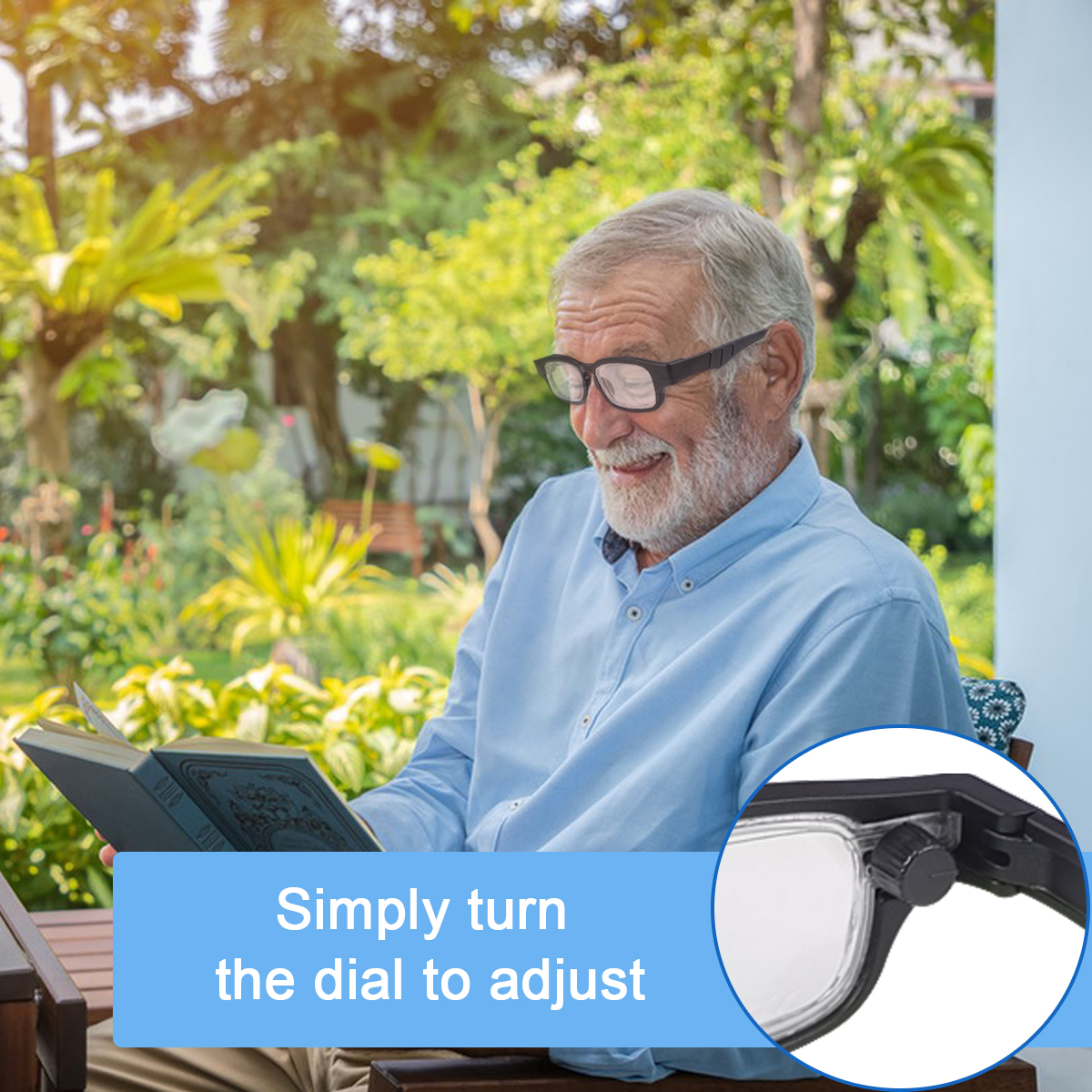 Watch Flex Focal Adjustable Glasses Dial Vision Reading Glasses on ...