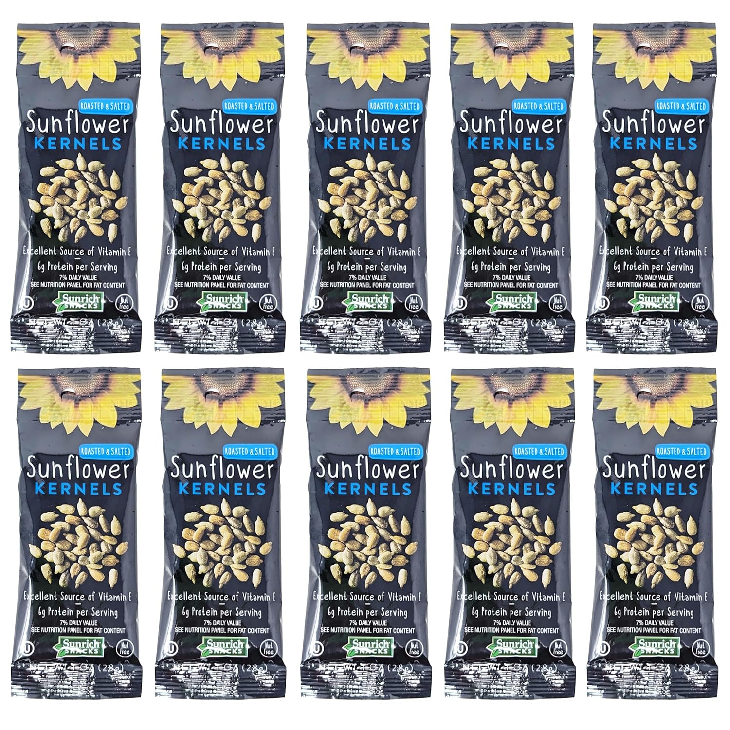 Amazon.com: Sunrich Naturals Roasted & Salted Sunflower Kernels, 1 oz ...